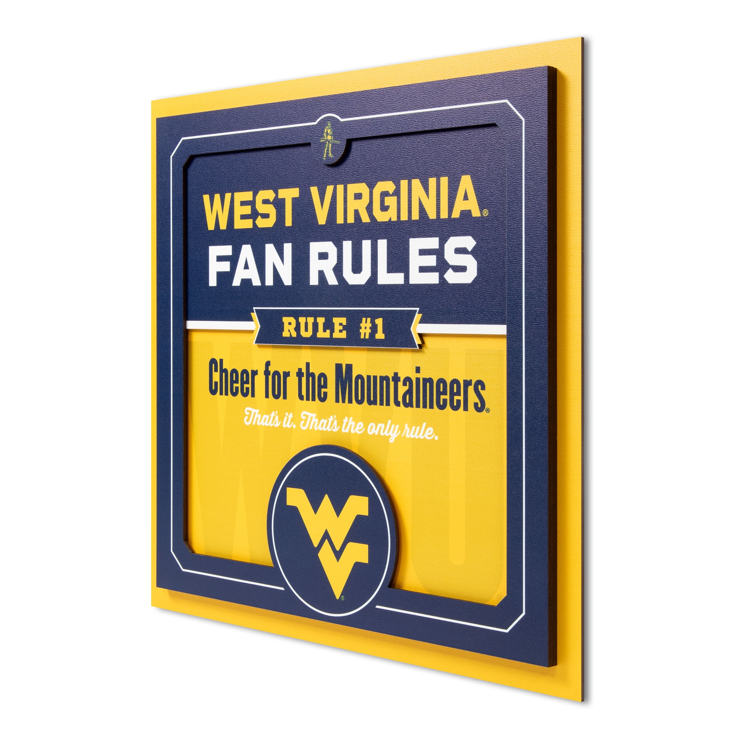 YouTheFan NCAA West Virginia Mountaineers Fan Rules 3D Wall Art - Walmart.com