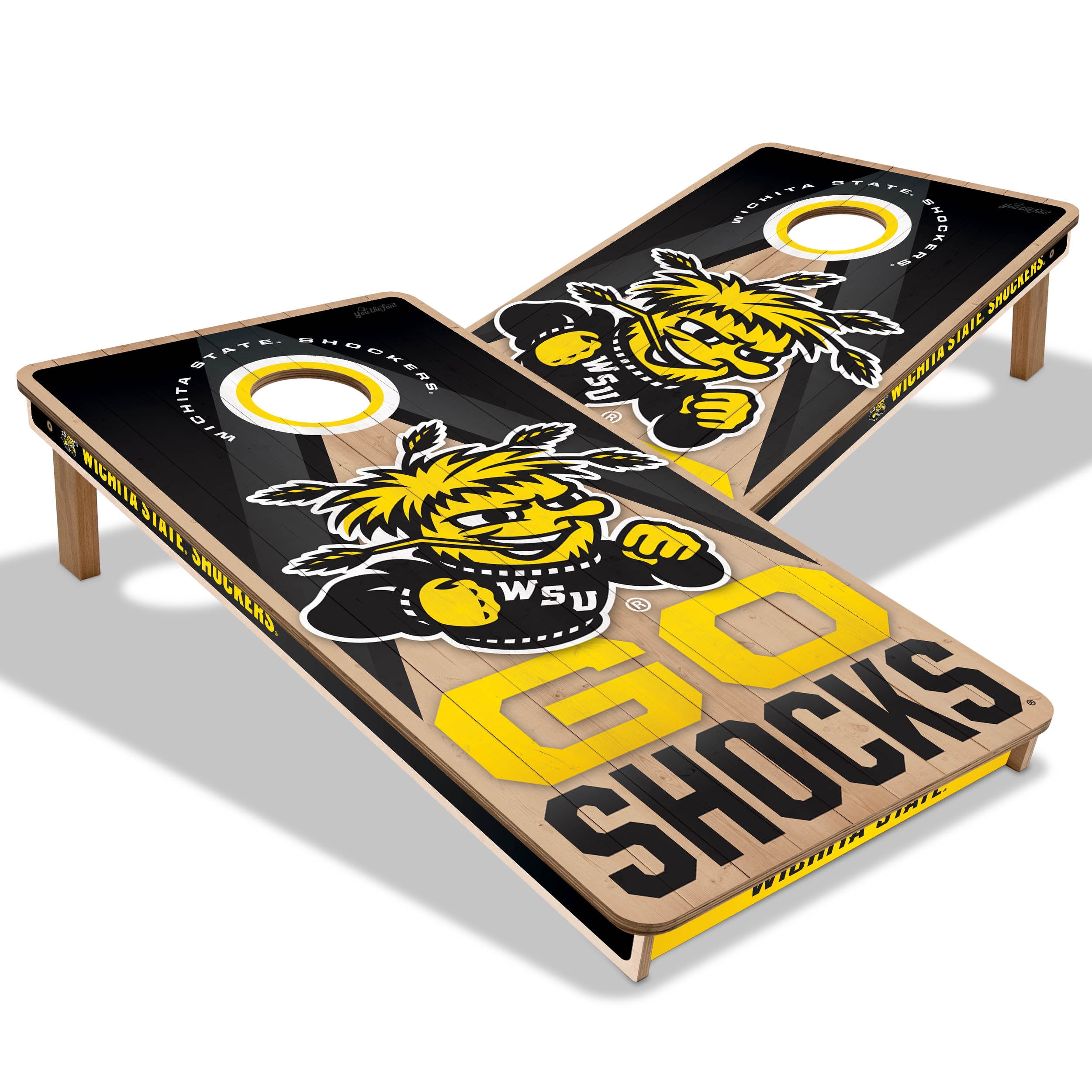 YouTheFan NCAA Wichita St Shockers 2X4 Slogan Series Cornhole NO BAGS ...