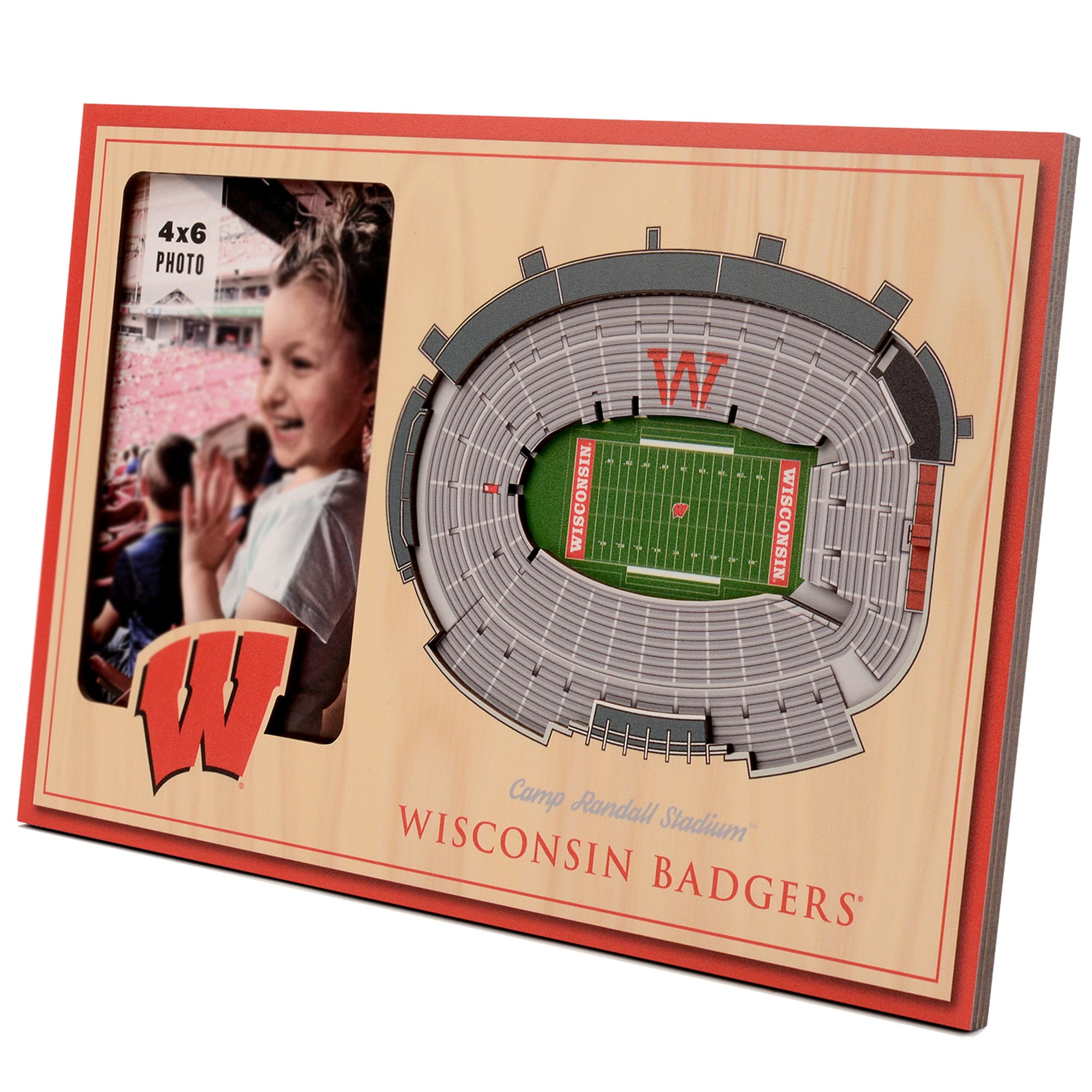 Brown Wisconsin Badgers 3D StadiumViews Picture Frame - Walmart.com