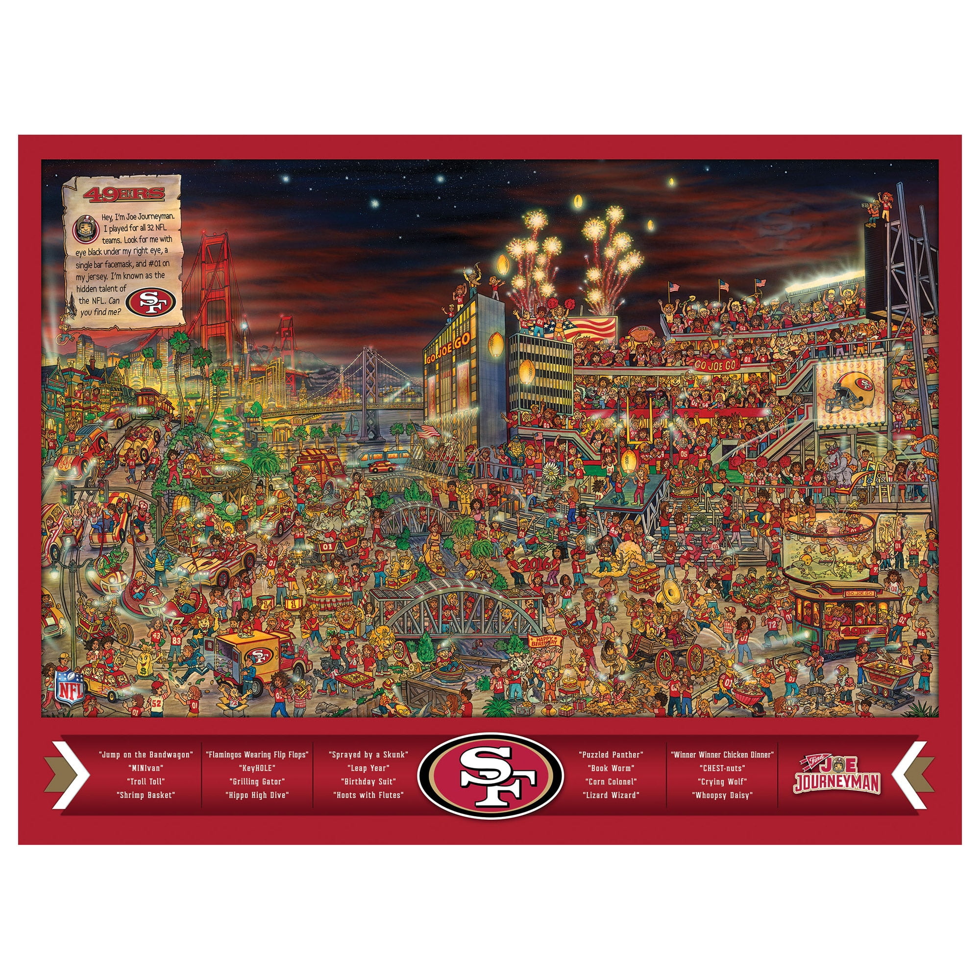 YouTheFan NFL 49ers Joe Journeyman Puzzle - 500 PC - Walmart.com