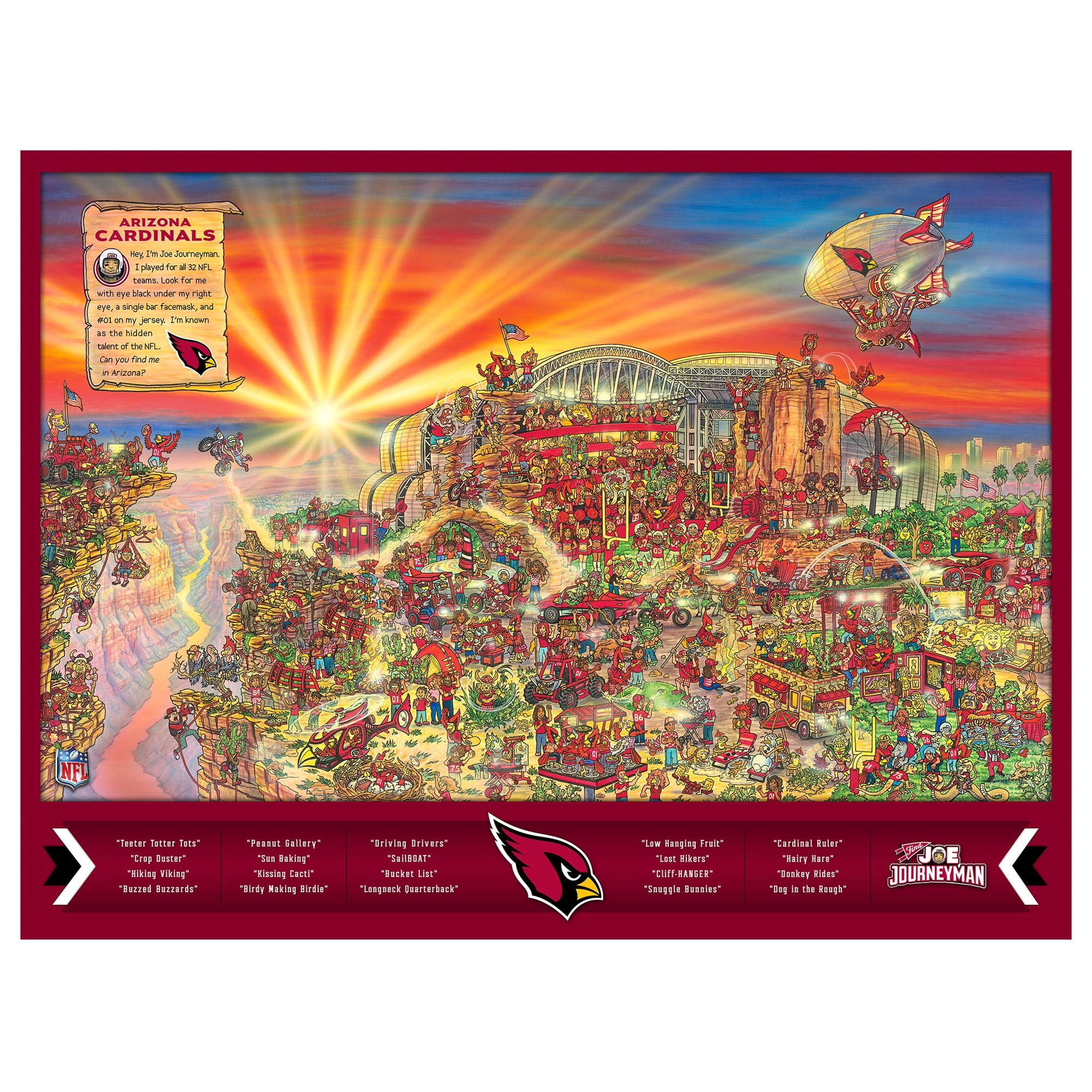 YouTheFan NFL Arizona Cardinals Joe Journeyman Puzzle - 500 PC ...