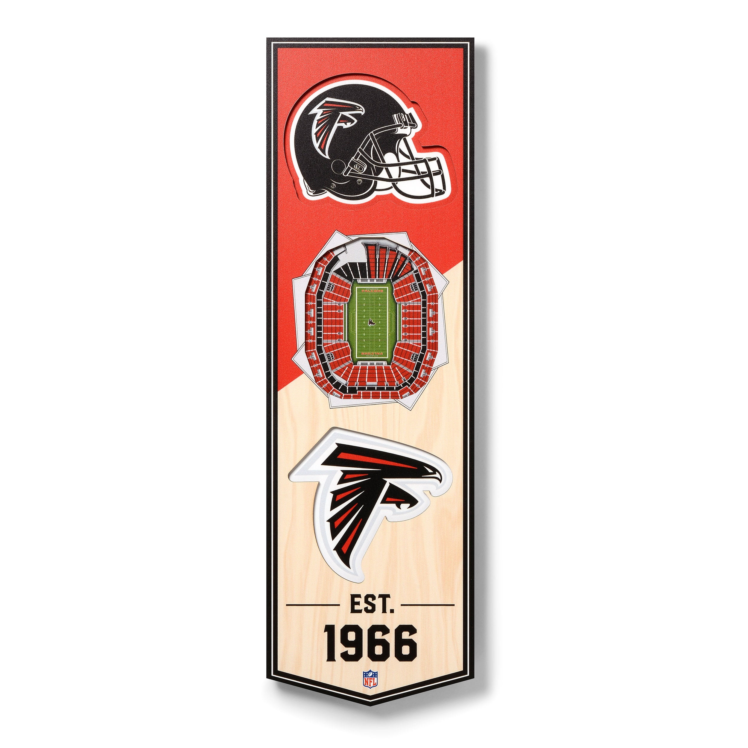 Atlanta Falcons 6'' x 19'' 3D StadiumView Banner - Walmart.com