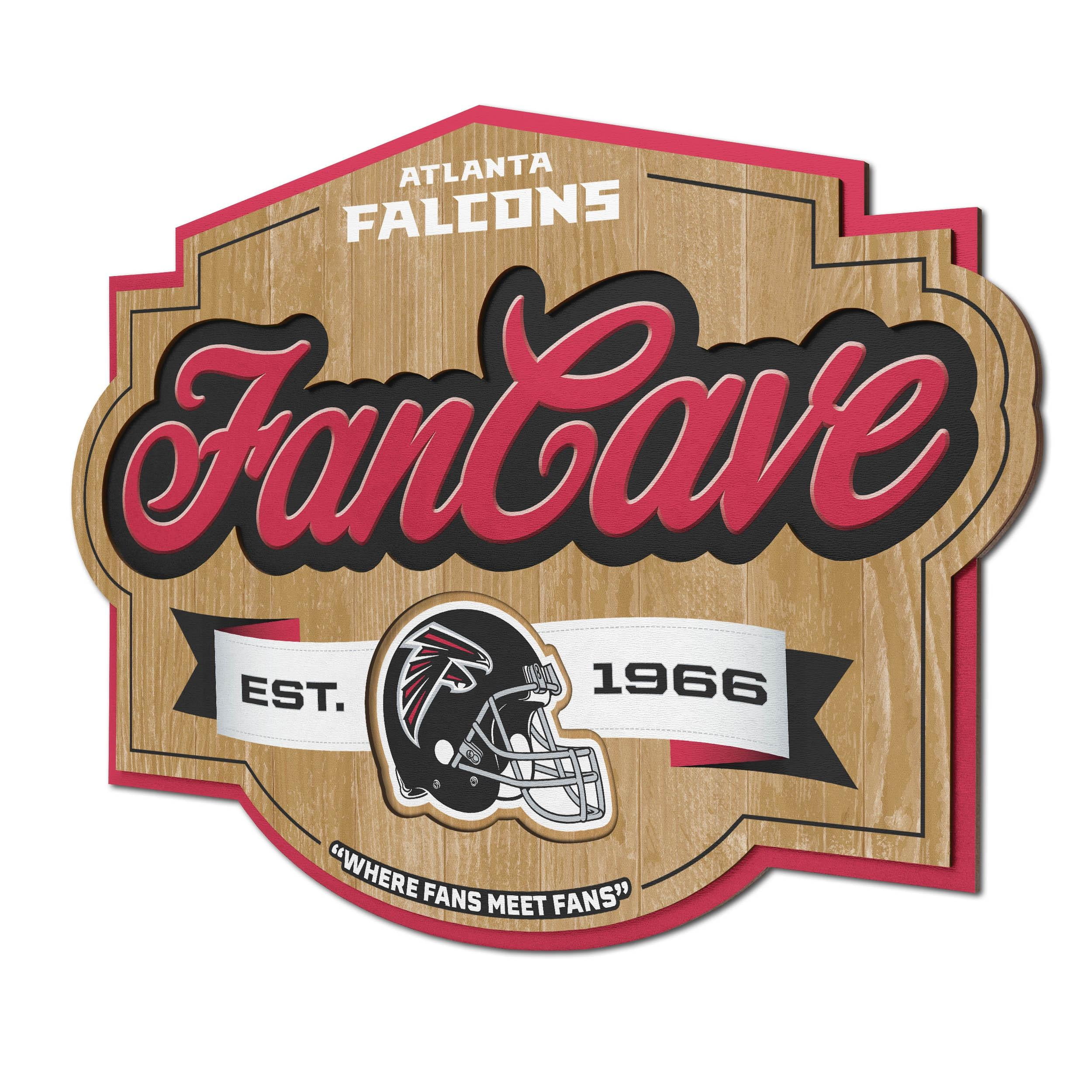 Atlanta Falcons Fan Cave Wall Display 3D Dimensional Decor for Home or ...