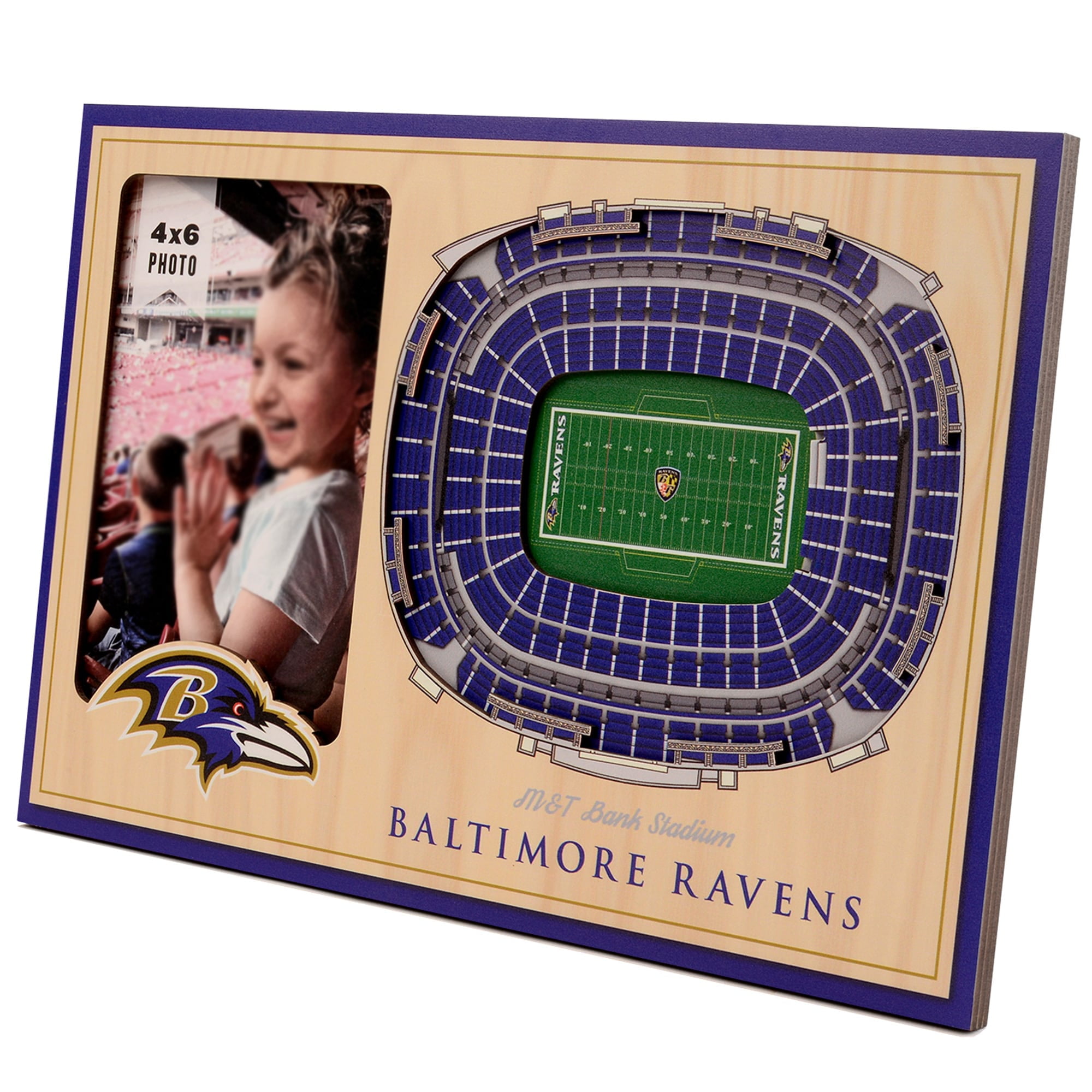 Brown Baltimore Ravens 3D StadiumViews Picture Frame - Walmart.com