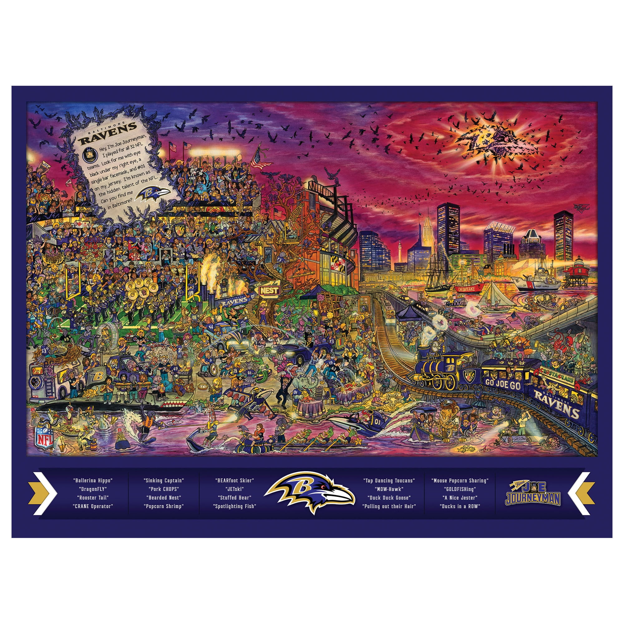 YouTheFan NFL Baltimore Ravens Joe Journeyman Puzzle - 500 PC - Walmart.com