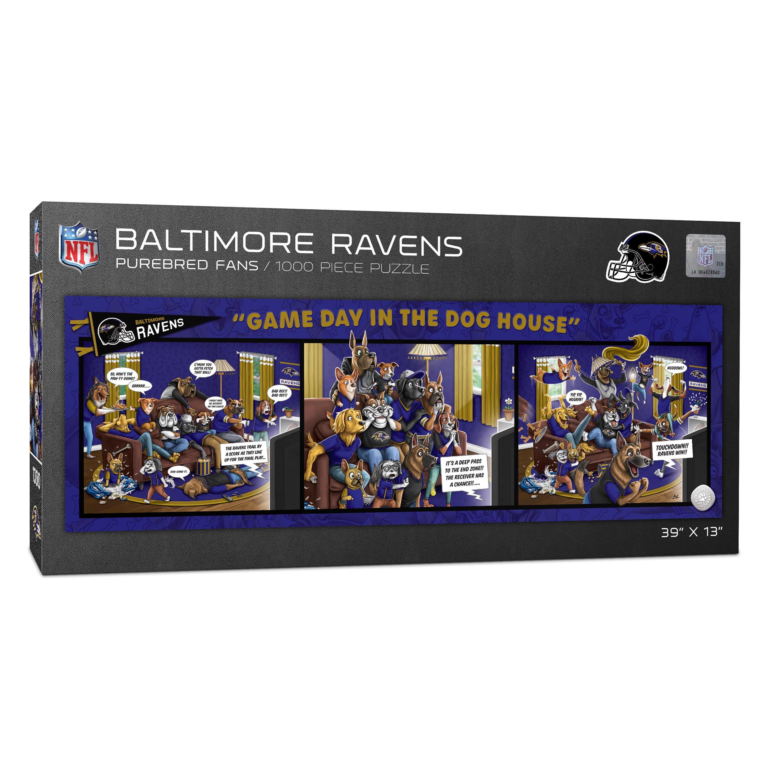 YouTheFan NFL Baltimore Ravens Purebred Fans Gameday in the Dog House 1000PC Puzzle - Walmart.com