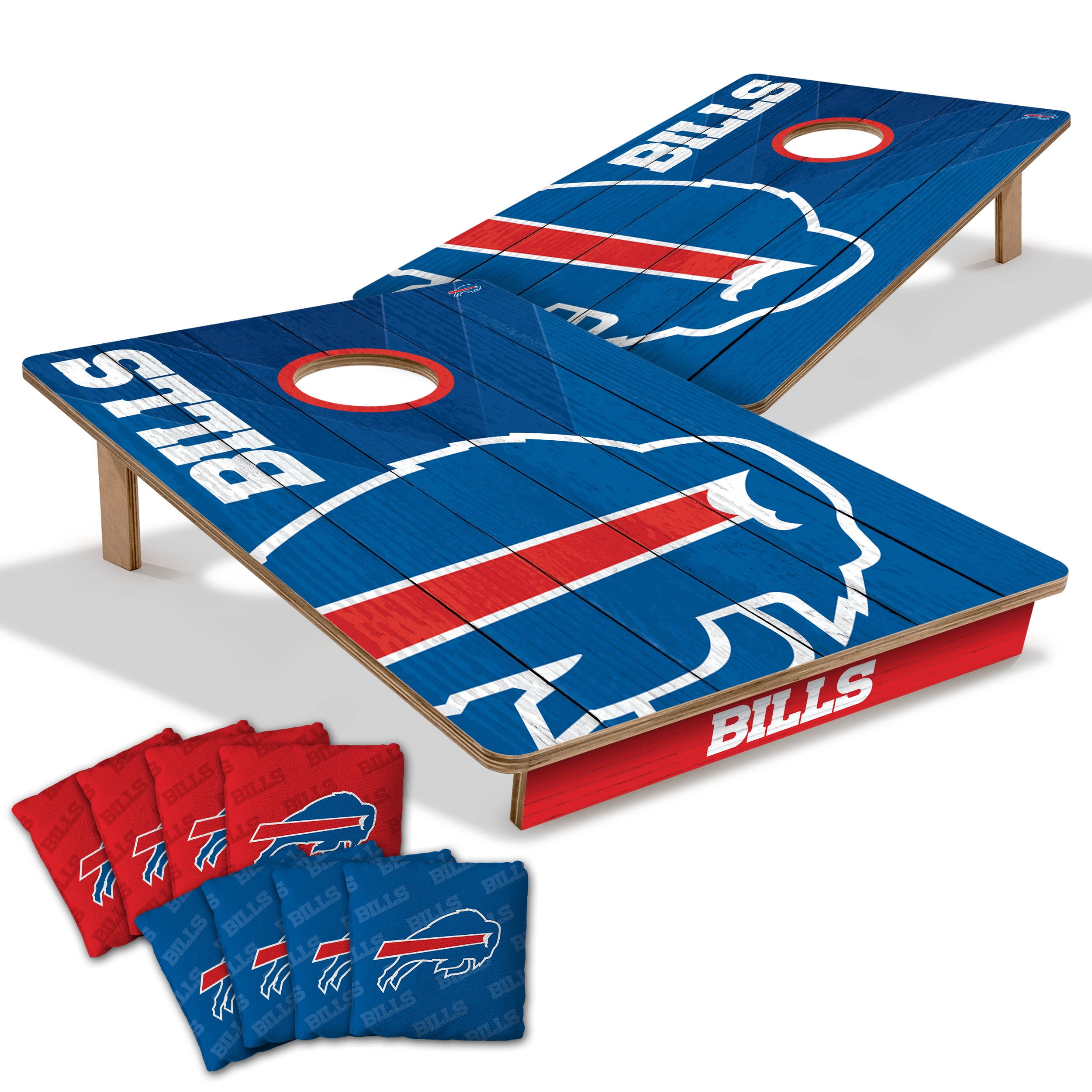 Buffalo Bills NFL Cornhole Game 2'x3' Wood Construction with Team ...