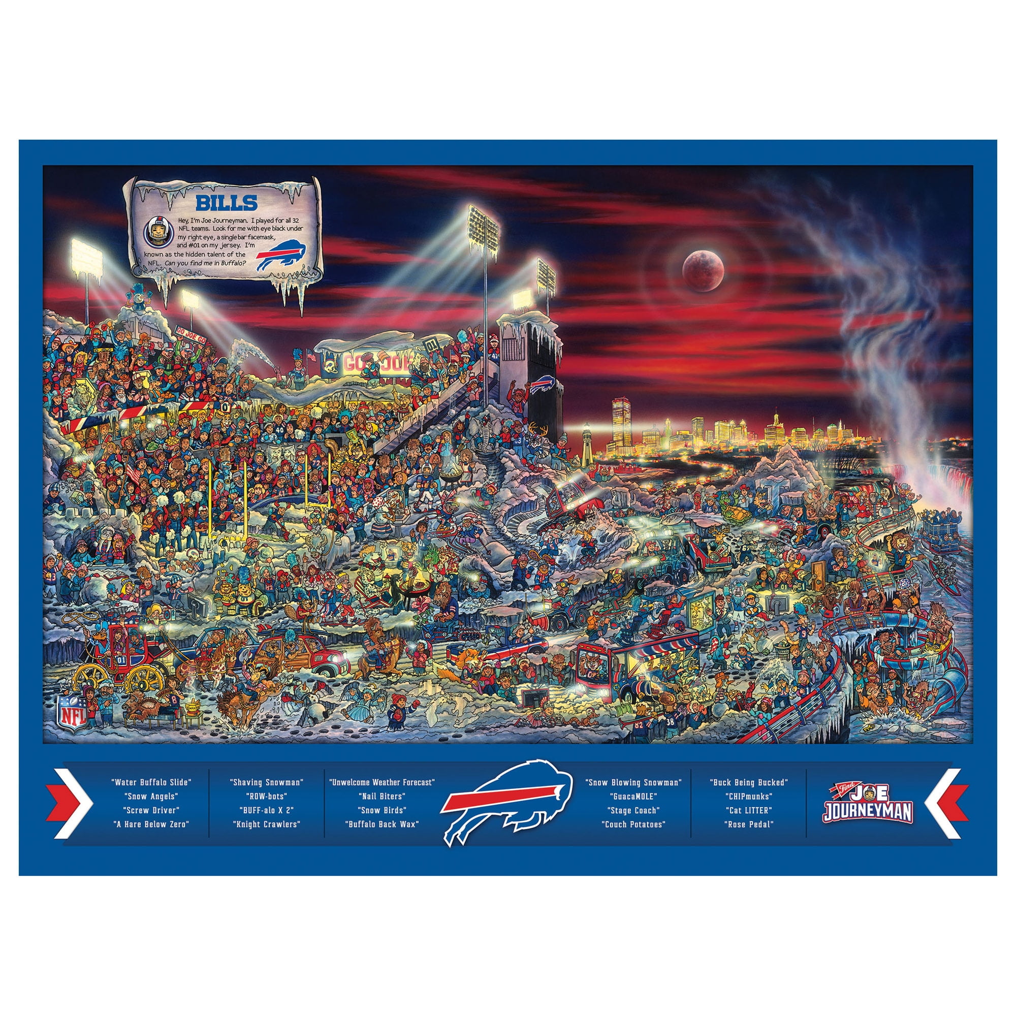 YouTheFan NFL Buffalo Bills Joe Journeyman 500 PC Jigsaw Puzzle, Hand ...