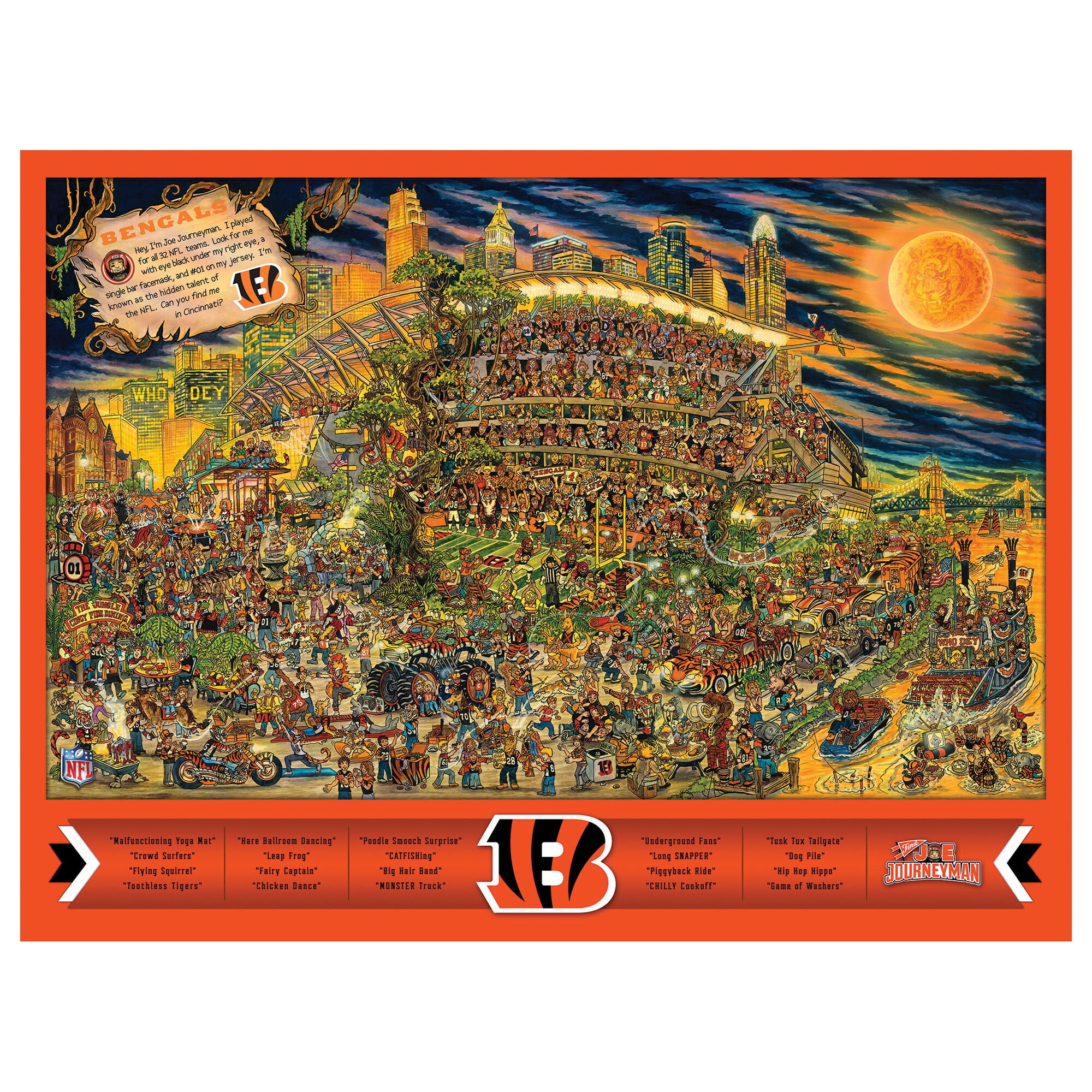 YouTheFan NFL Cincinnati Bengals Joe Journeyman Puzzle - 500 PC ...