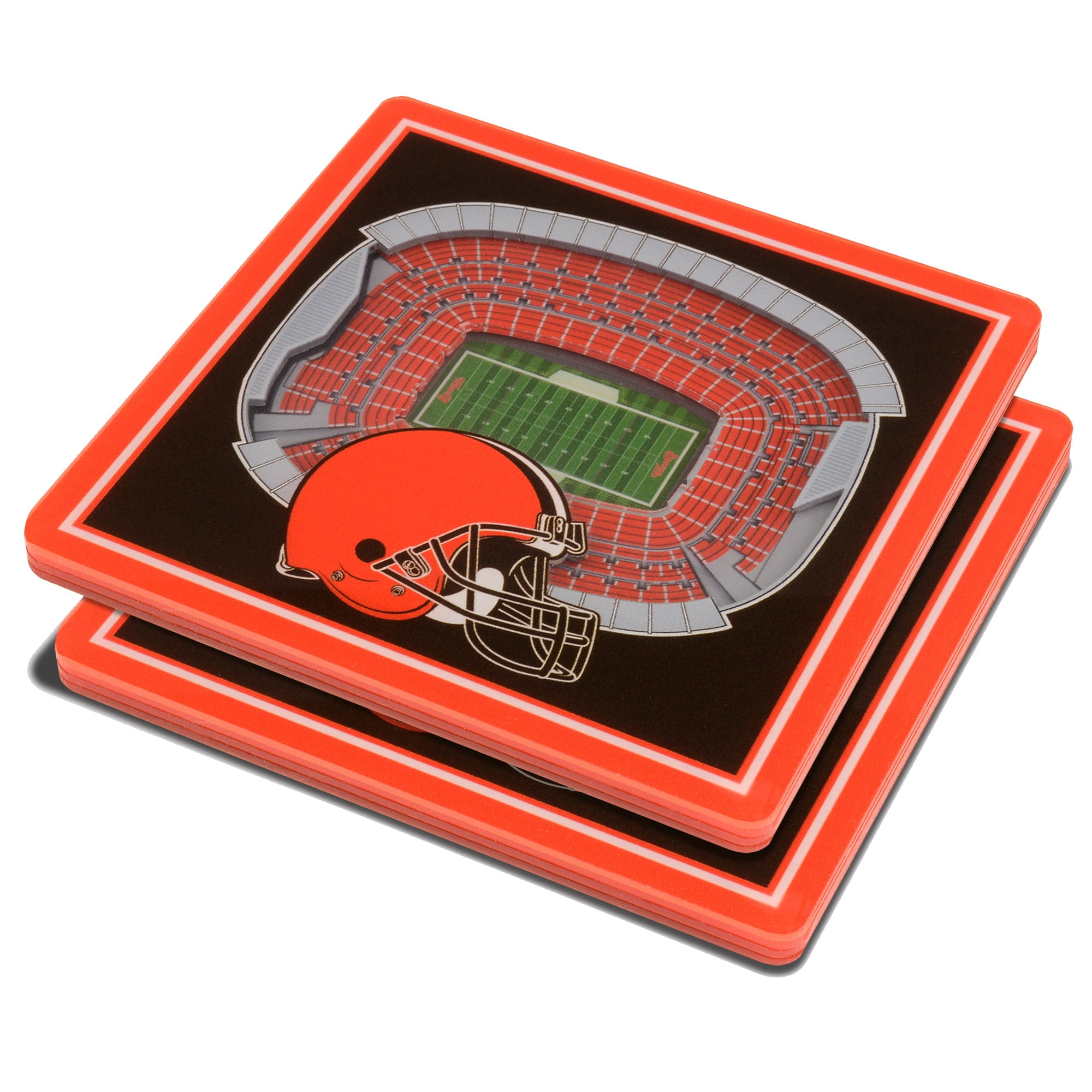 Brown Cleveland Browns 3D StadiumViews Coasters - Walmart.com