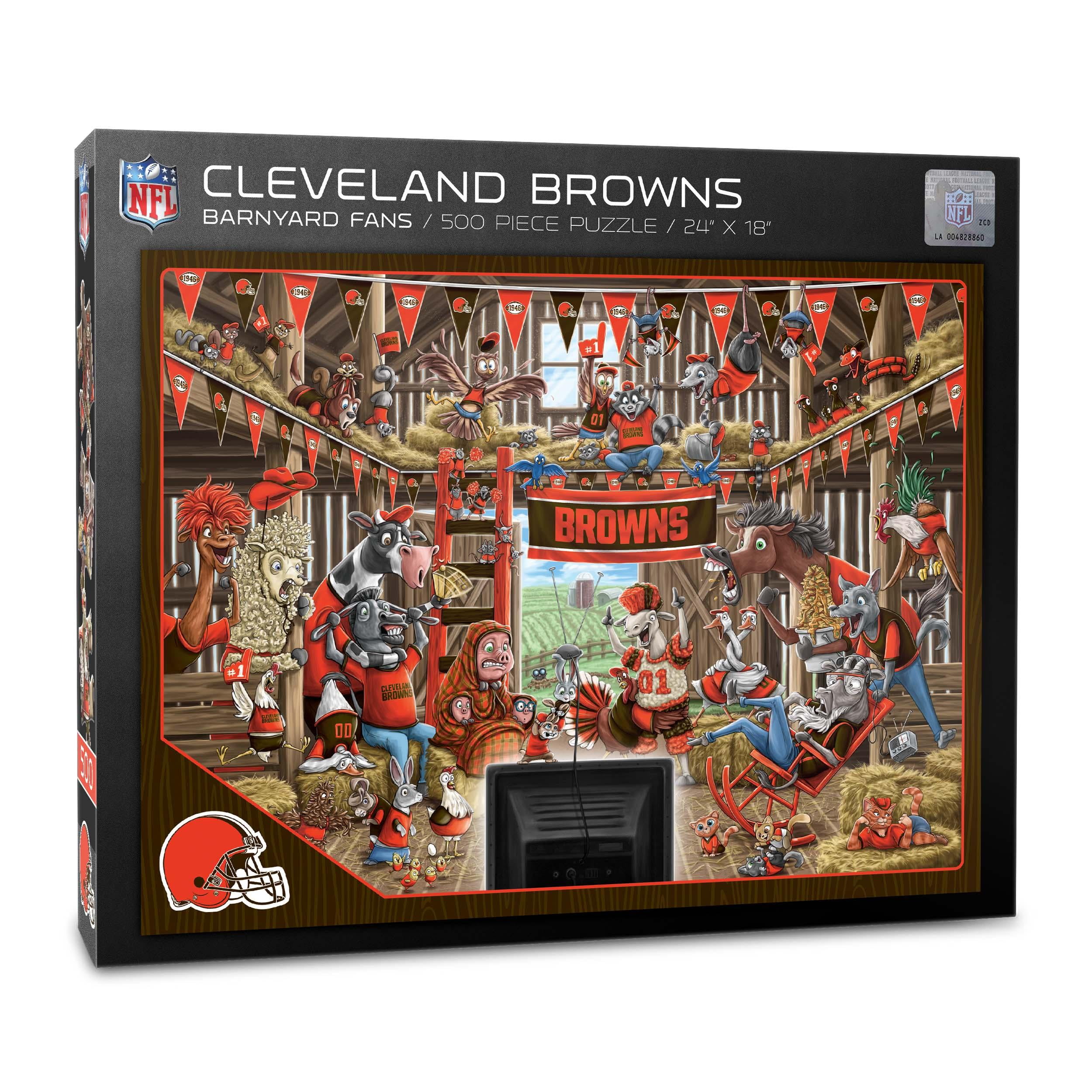 YouTheFan NFL Cleveland Browns Barnyard Fans Puzzle - 500 Piece ...