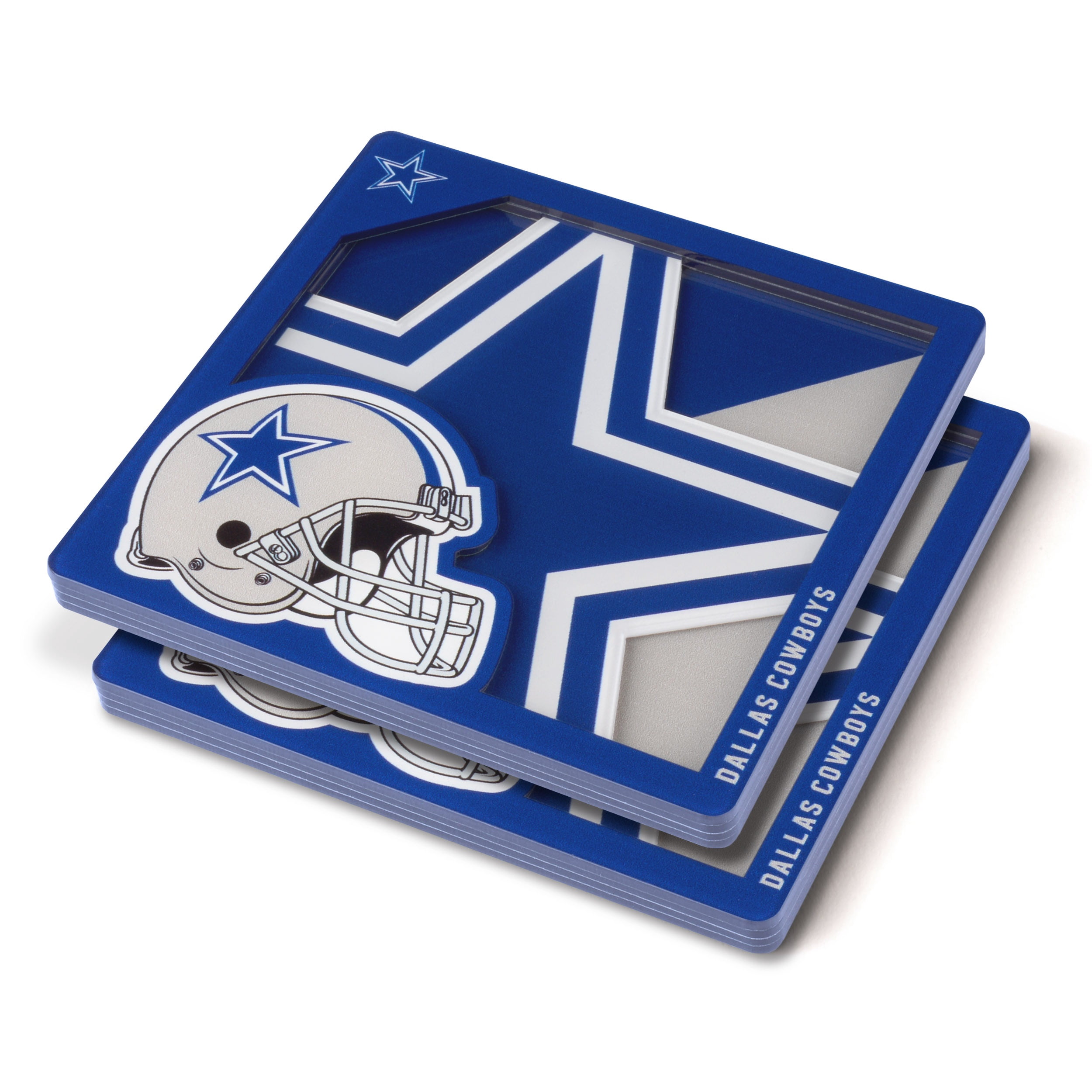 Dallas Cowboys 3D Logo Series Coasters - Pack of 2, Dimensional Non ...