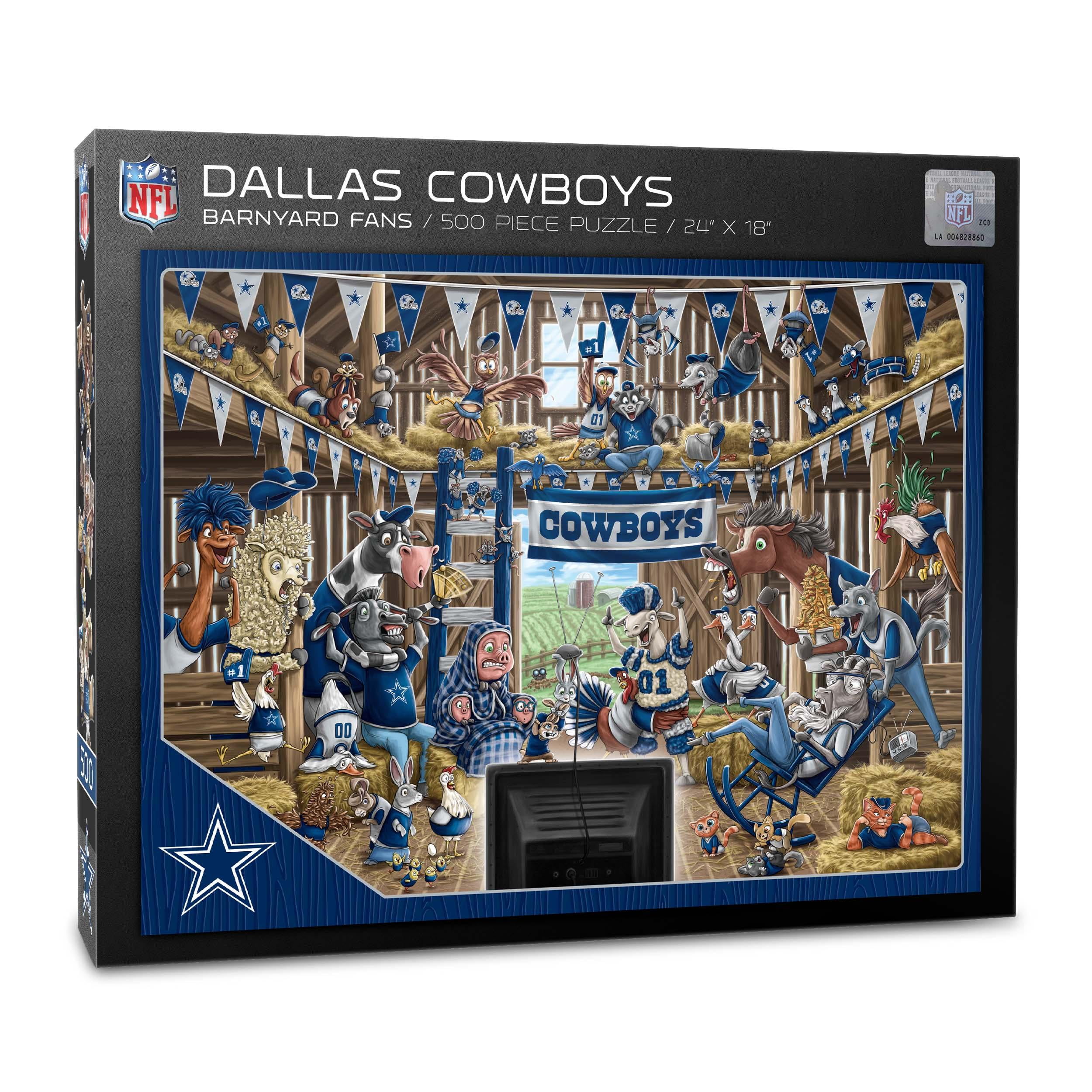 Dallas Cowboys NFL Barnyard Fans 500-Piece Jigsaw Puzzle - Celebrate ...
