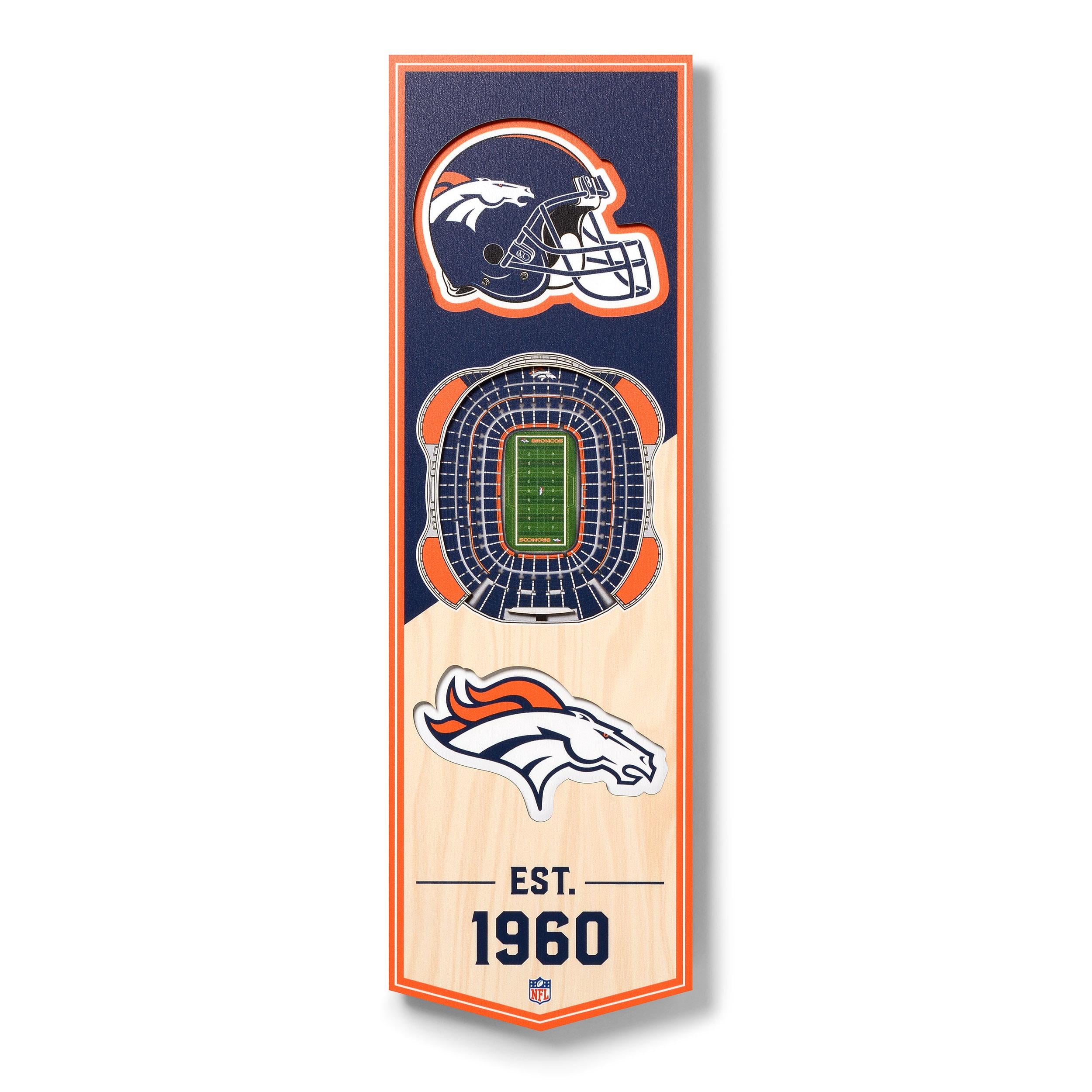 YouTheFan NFL Denver Broncos 3D Stadium Banner 6x19 - Walmart.com