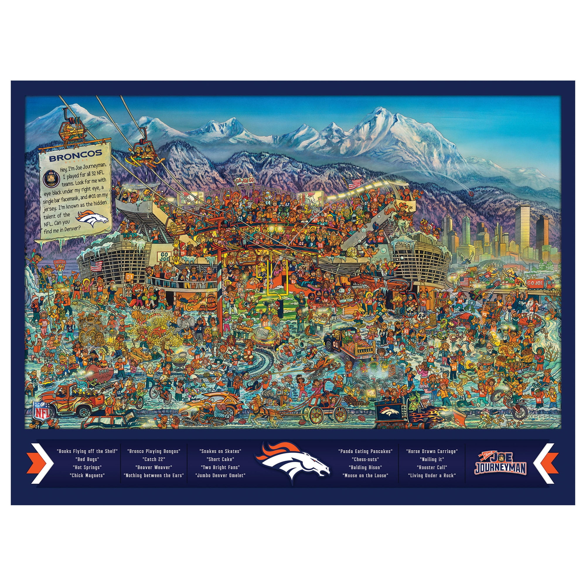 YouTheFan NFL Denver Broncos Joe Journeyman Puzzle - 500 PC - Walmart.com