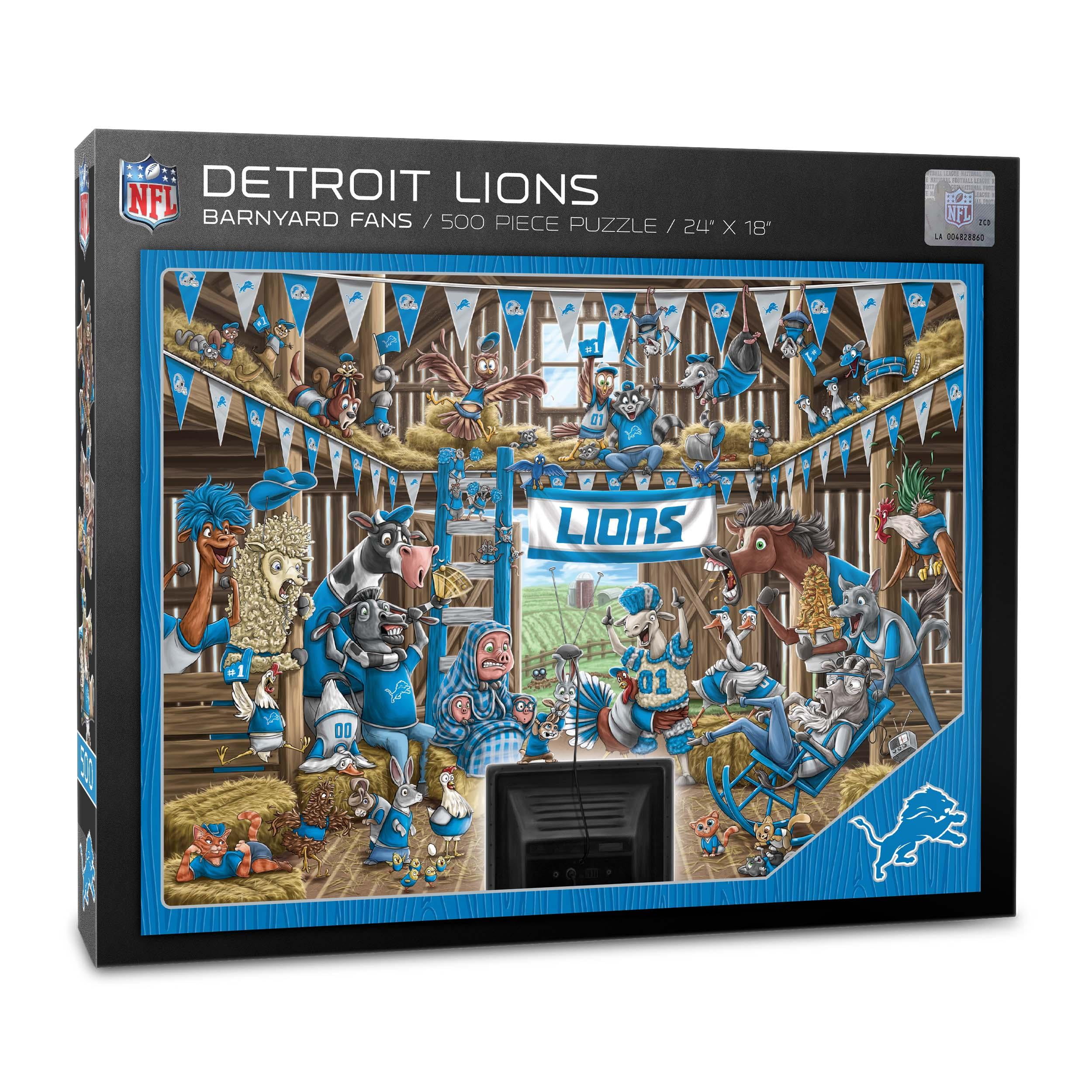 Detroit Lions NFL Barnyard Fans Jigsaw Puzzle - 500 Piece Football ...