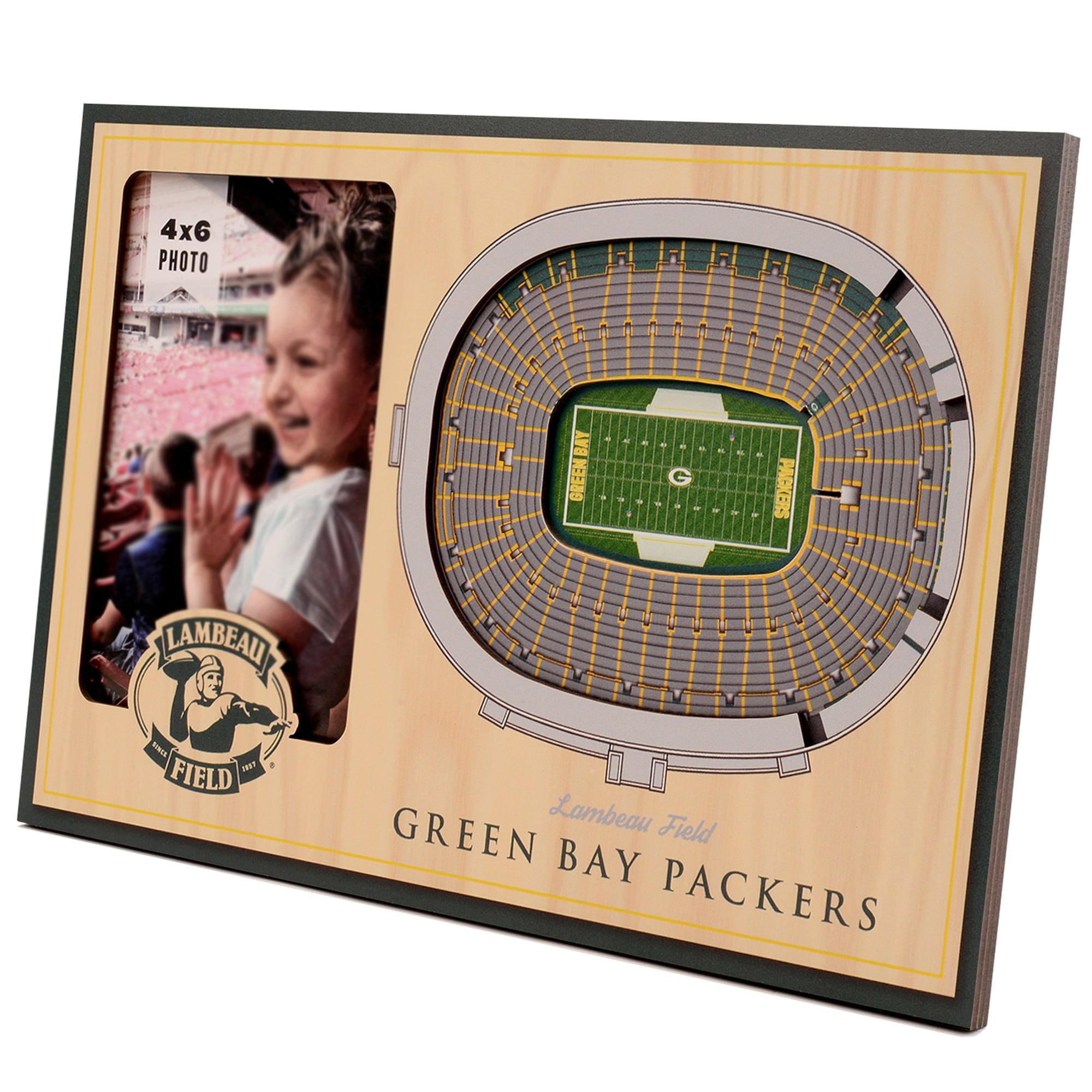 Brown Green Bay Packers 3D StadiumViews Picture Frame - Walmart.com