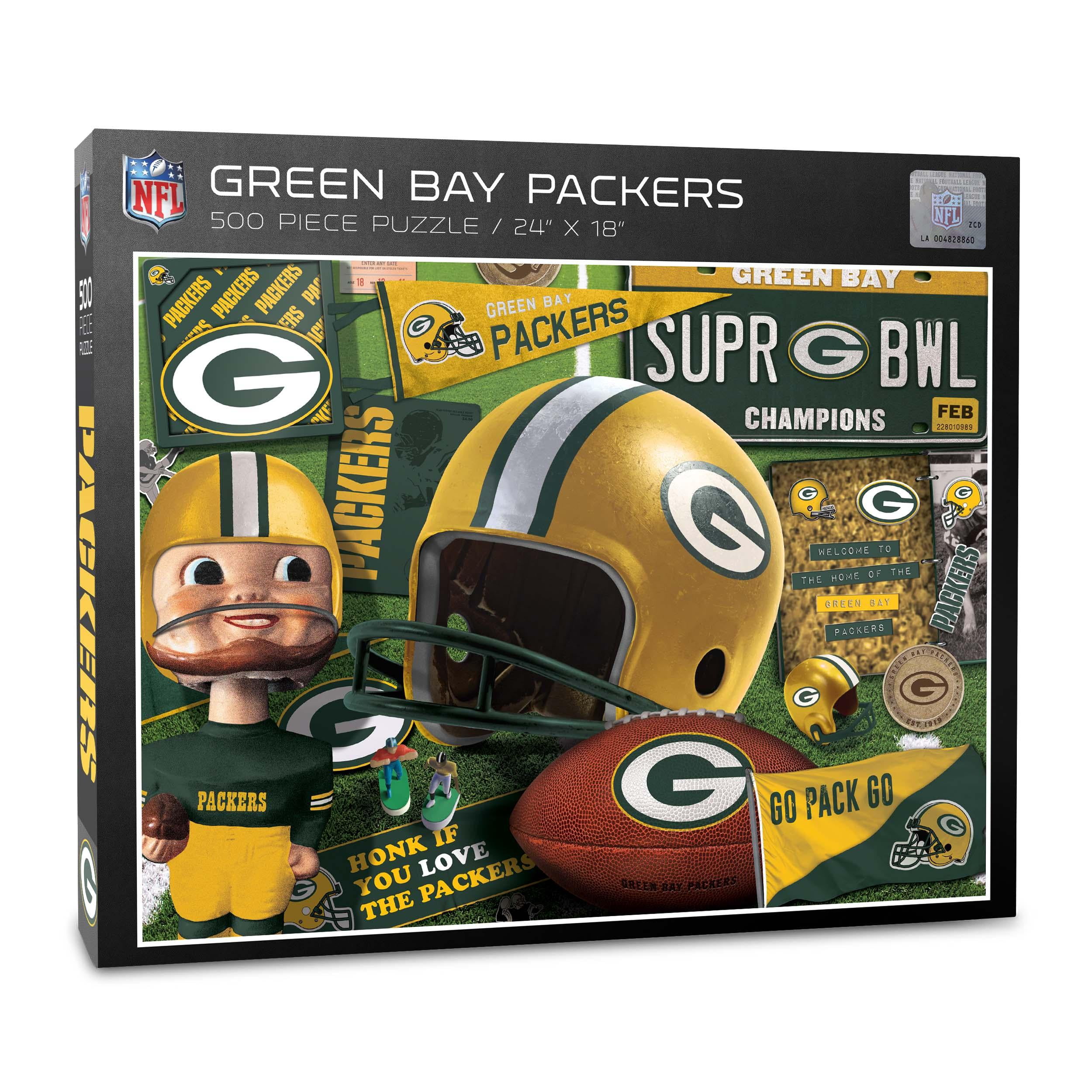 NFL Green Bay Packers Retro Puzzle - Licensed 500-Piece - Walmart.com