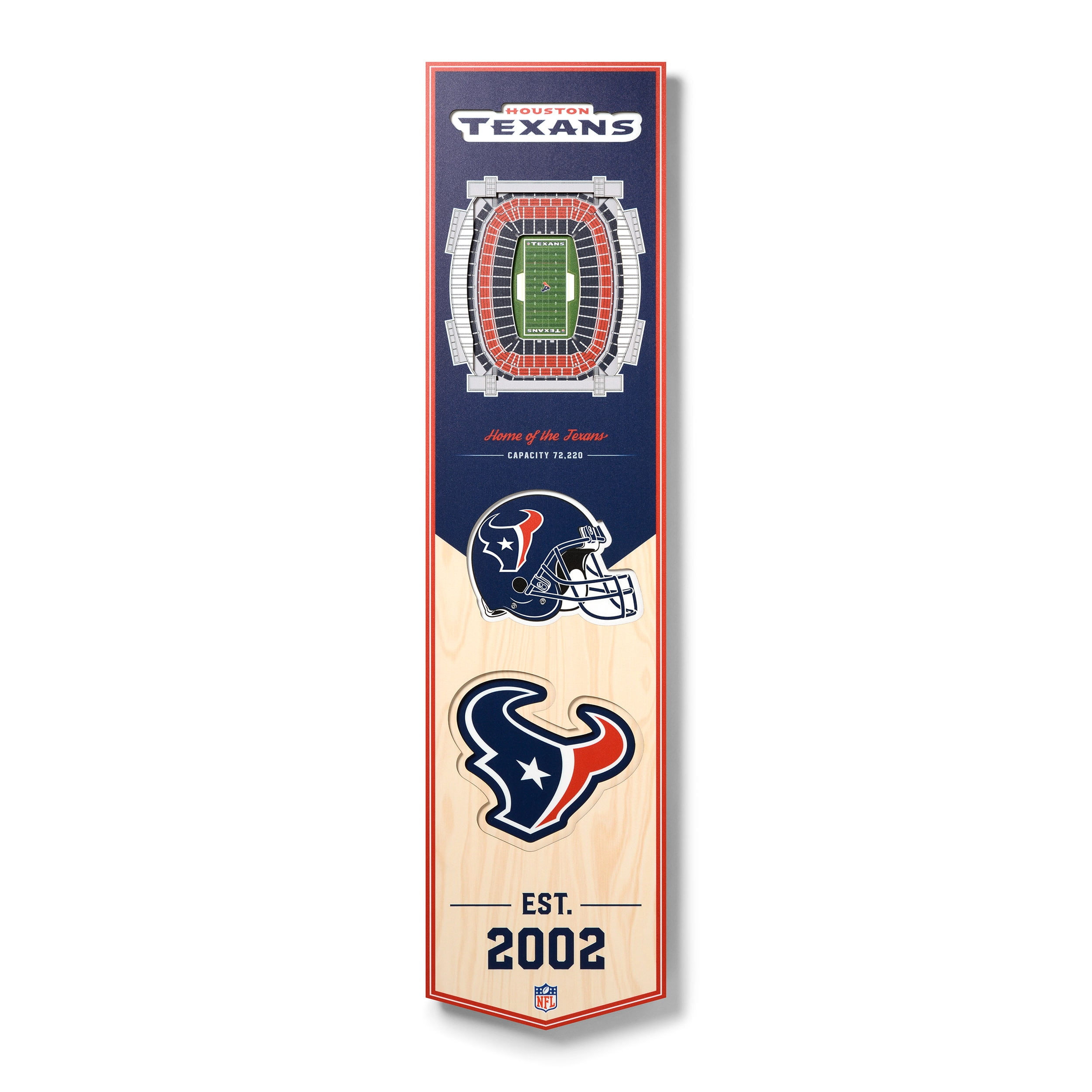 Houston Texans 8'' x 32'' 3D StadiumView Banner - Walmart.com