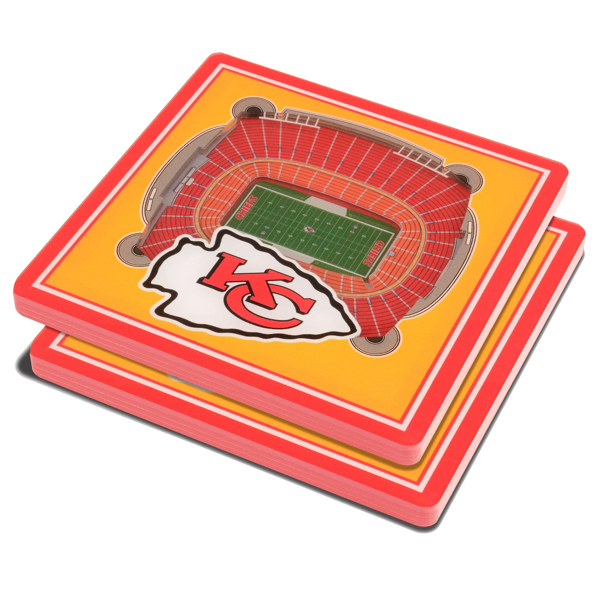 Yellow Kansas City Chiefs 3D StadiumViews Coasters - Walmart.com