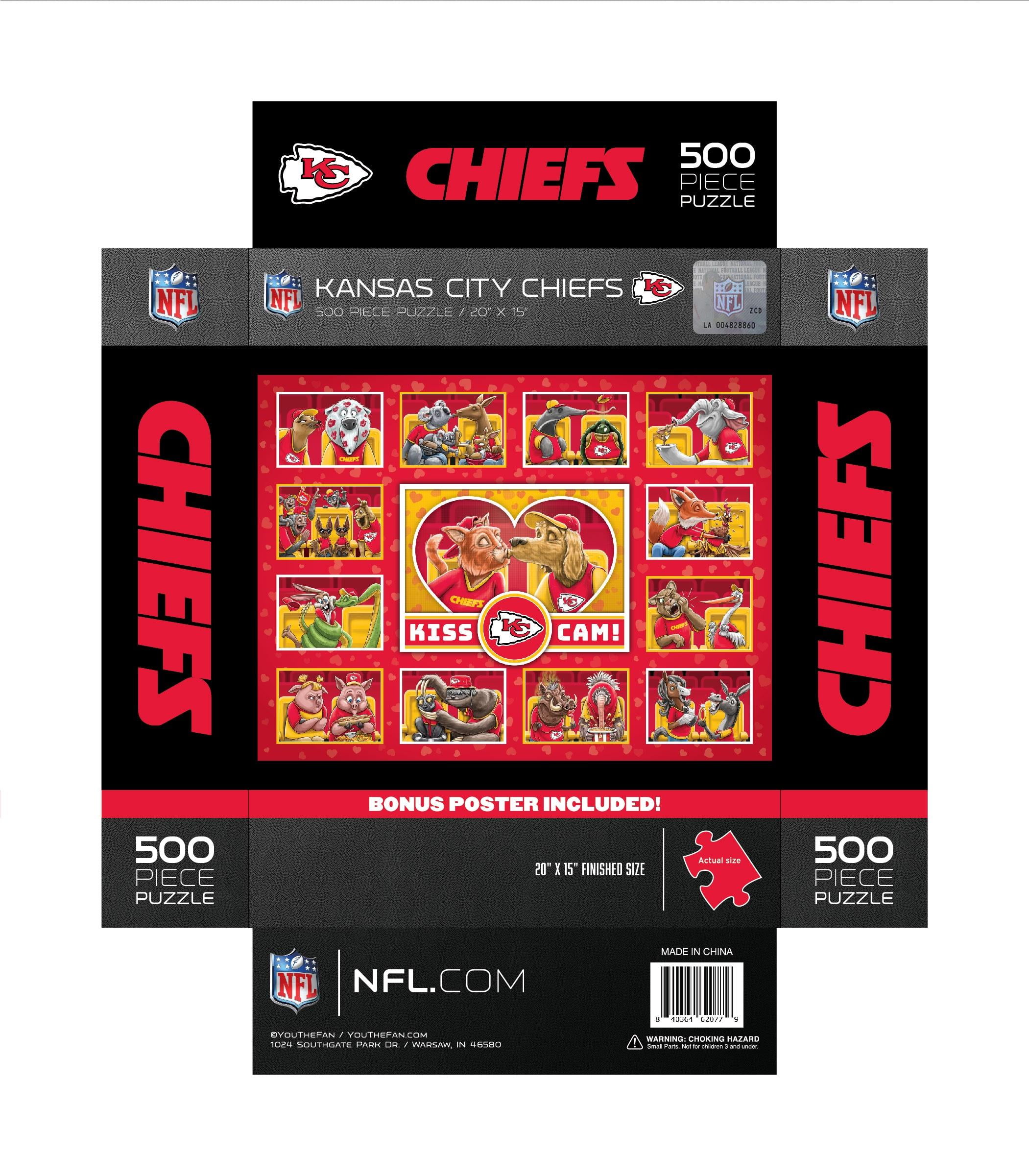 YouTheFan NFL Kansas City Chiefs Kiss Cam 500 Piece Puzzle - Walmart.com