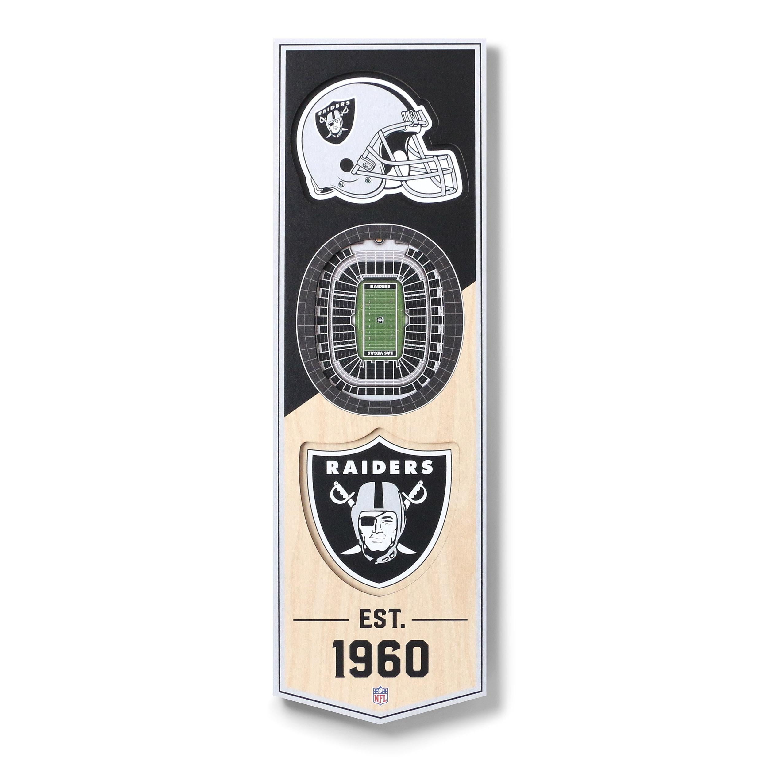 Las Vegas Raiders 3D Stadium Banner 6x19 Football Merchandise Layers ...