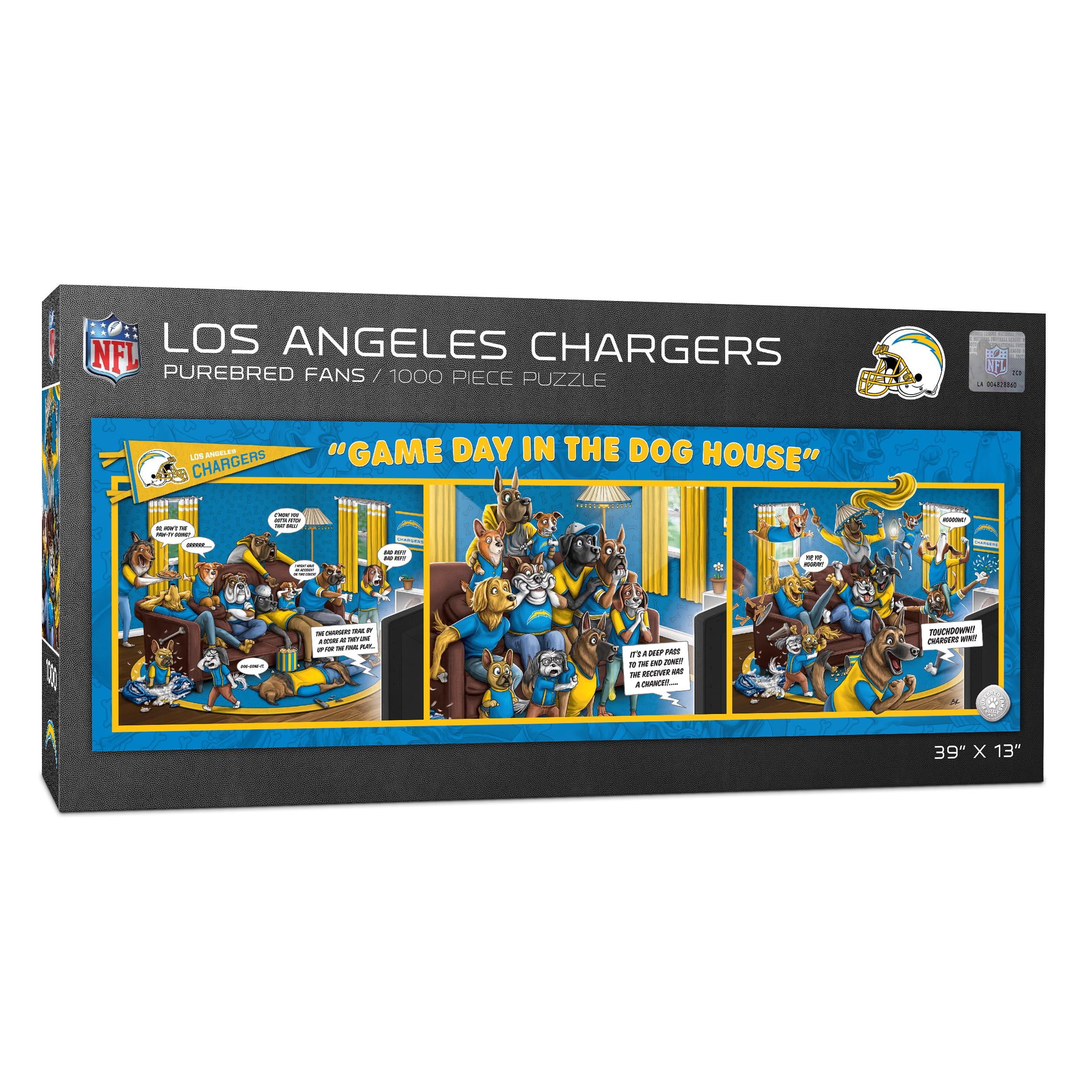 Los Angeles Chargers NFL 1000-Piece Puzzle with Canine Artwork for Fans ...
