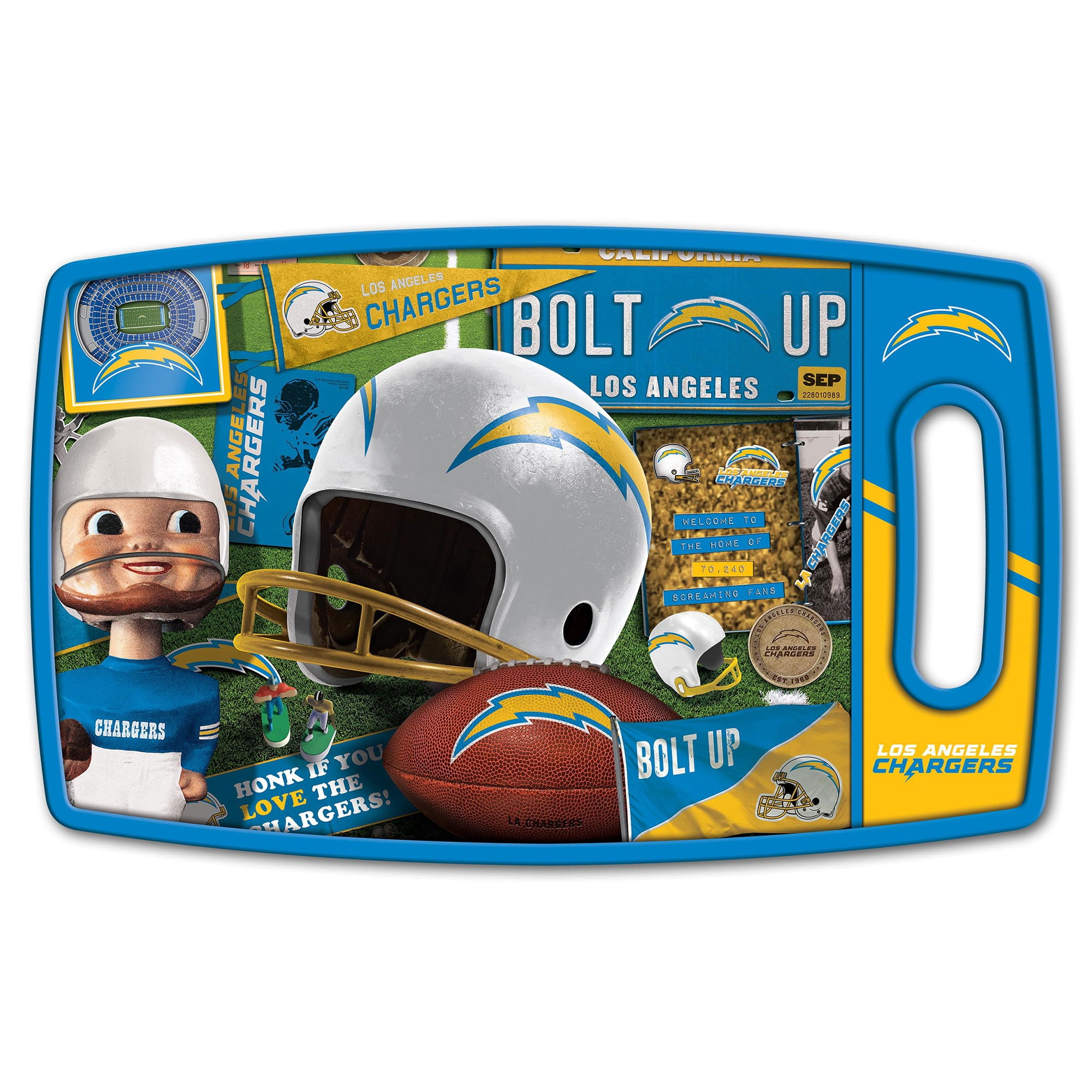 Los Angeles Chargers Retro Series Cutting Board - Walmart.com