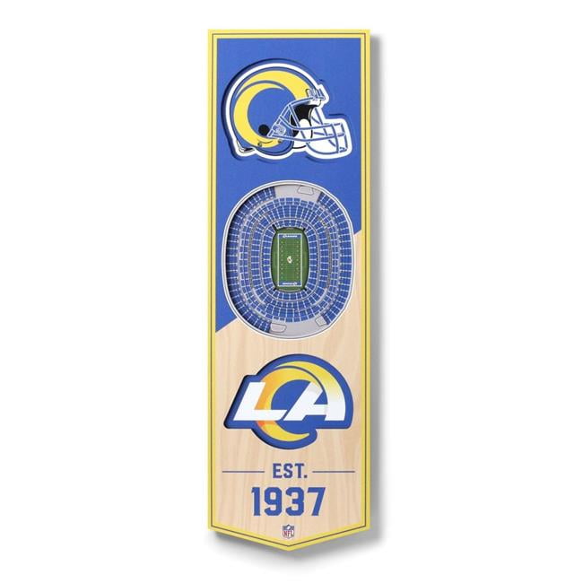 NFL Los Angeles Rams 3D Stadium Banner 6x19 - YouTheFan - Walmart.com