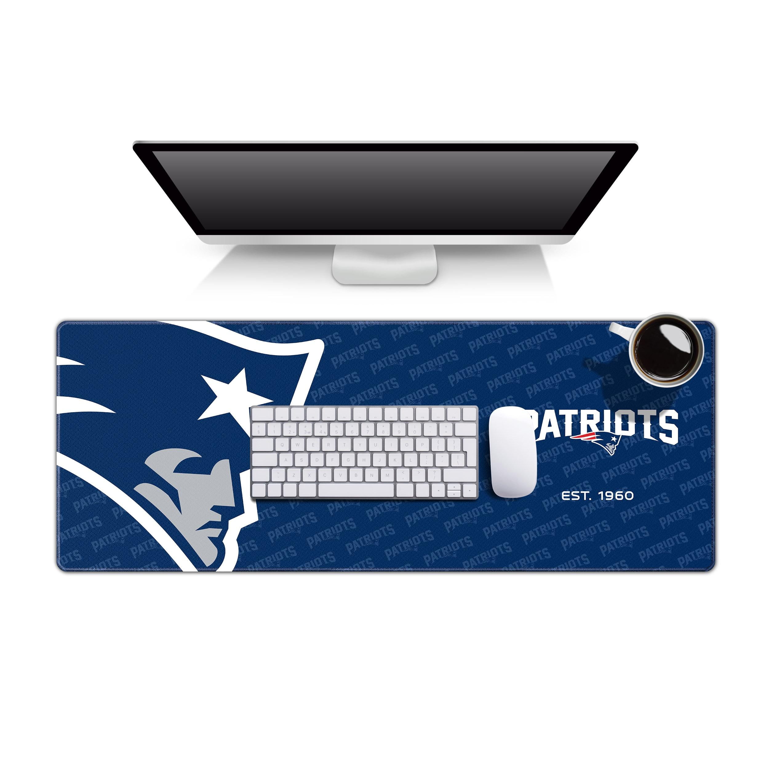 New England Patriots NFL Logo Desk Pad XL Keyboard Mouse Surface ...