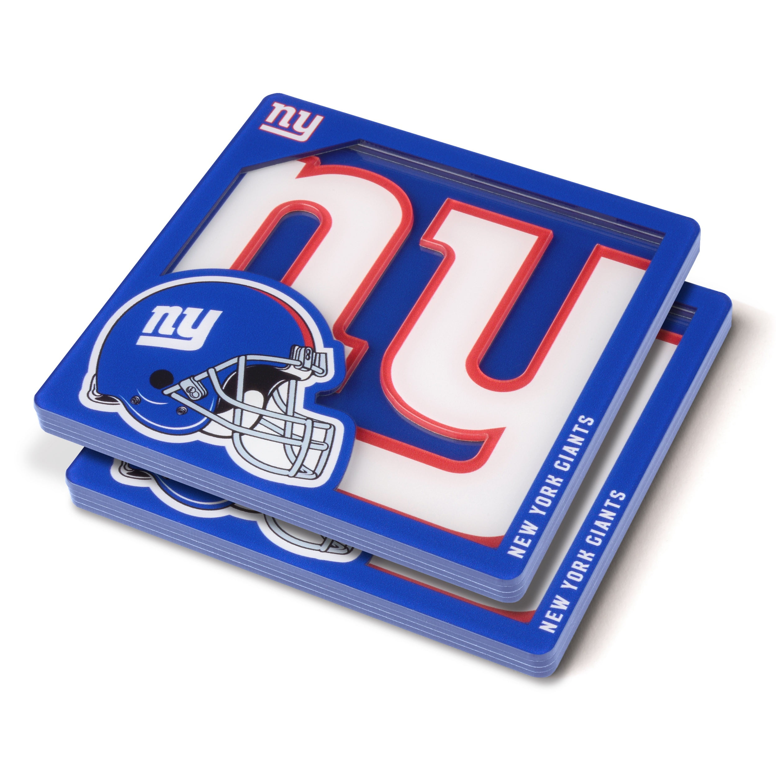YouTheFan NFL New York Giants 3D-LSC 3D Logo Series Coasters - Pack of ...