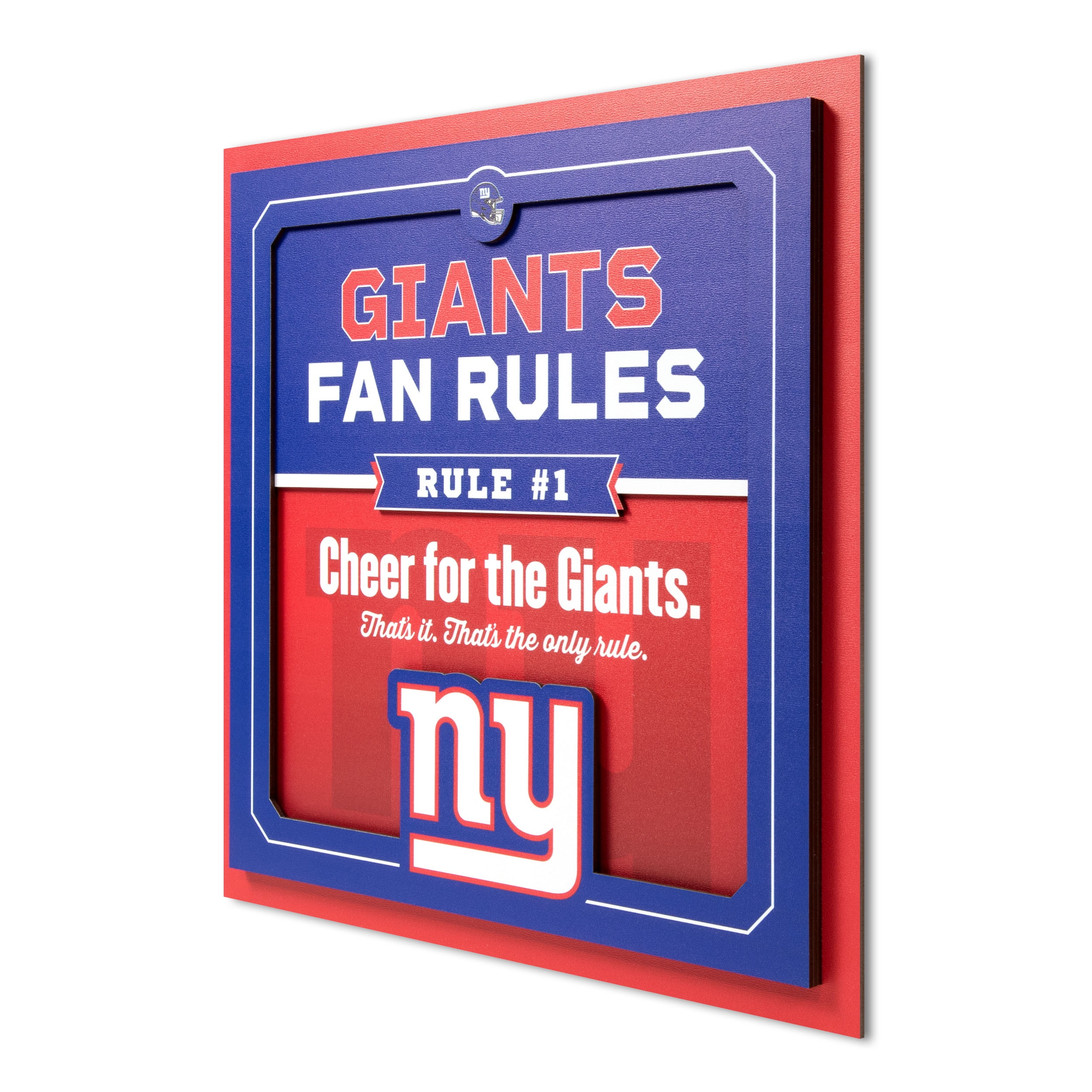 YouTheFan NFL New York Giants Fan Rules 3D Wall Art - Walmart.com