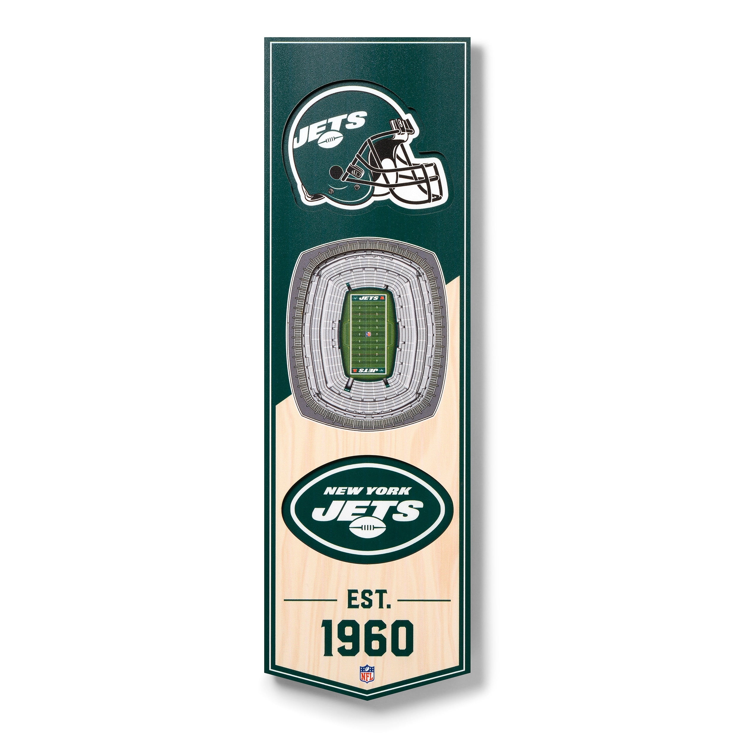Jets 6'' x 19'' 3D StadiumView Banner - Walmart.com