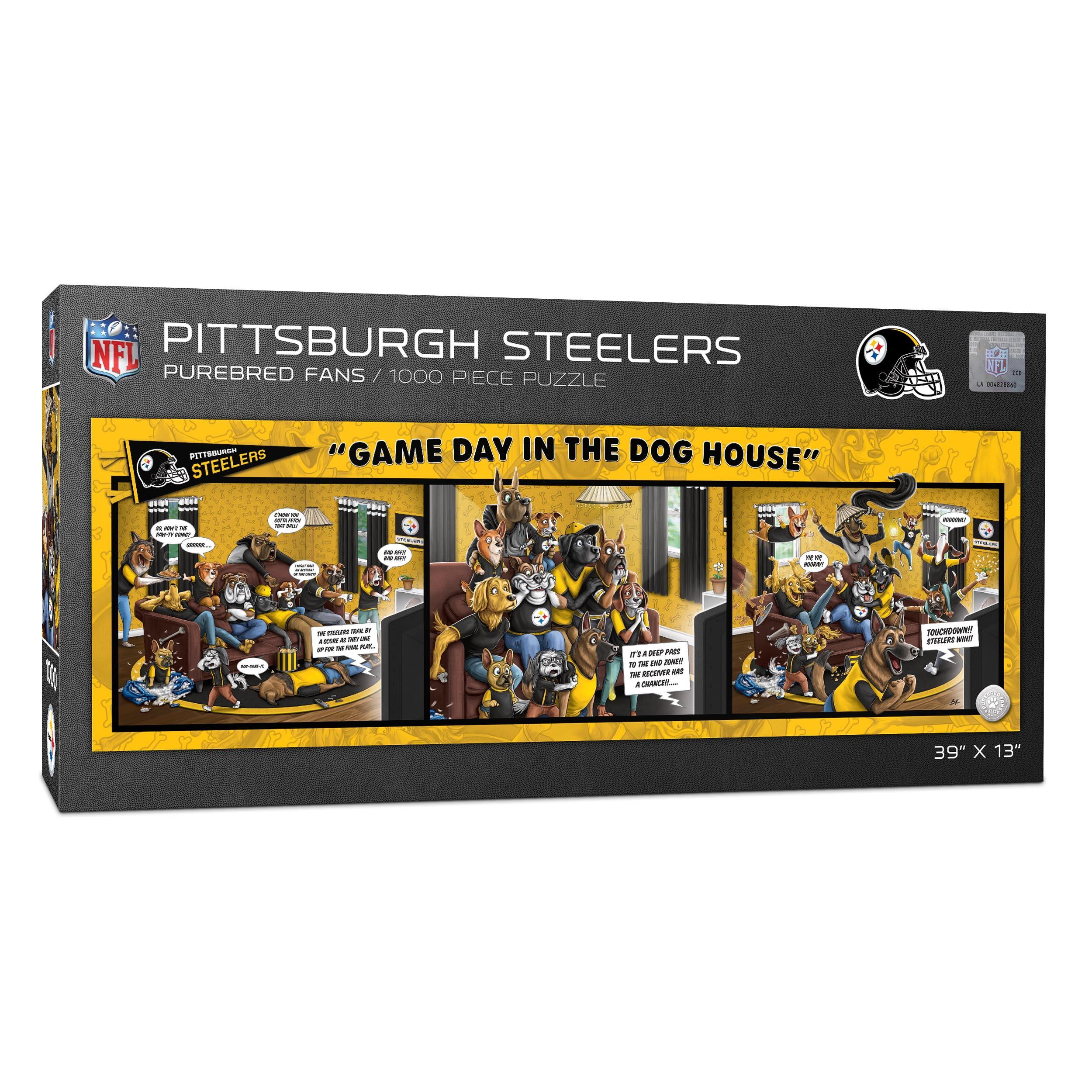 YouTheFan NFL Pittsburgh Steelers Purebred Fans Gameday in the Dog House 1000PC Puzzle - Walmart.com