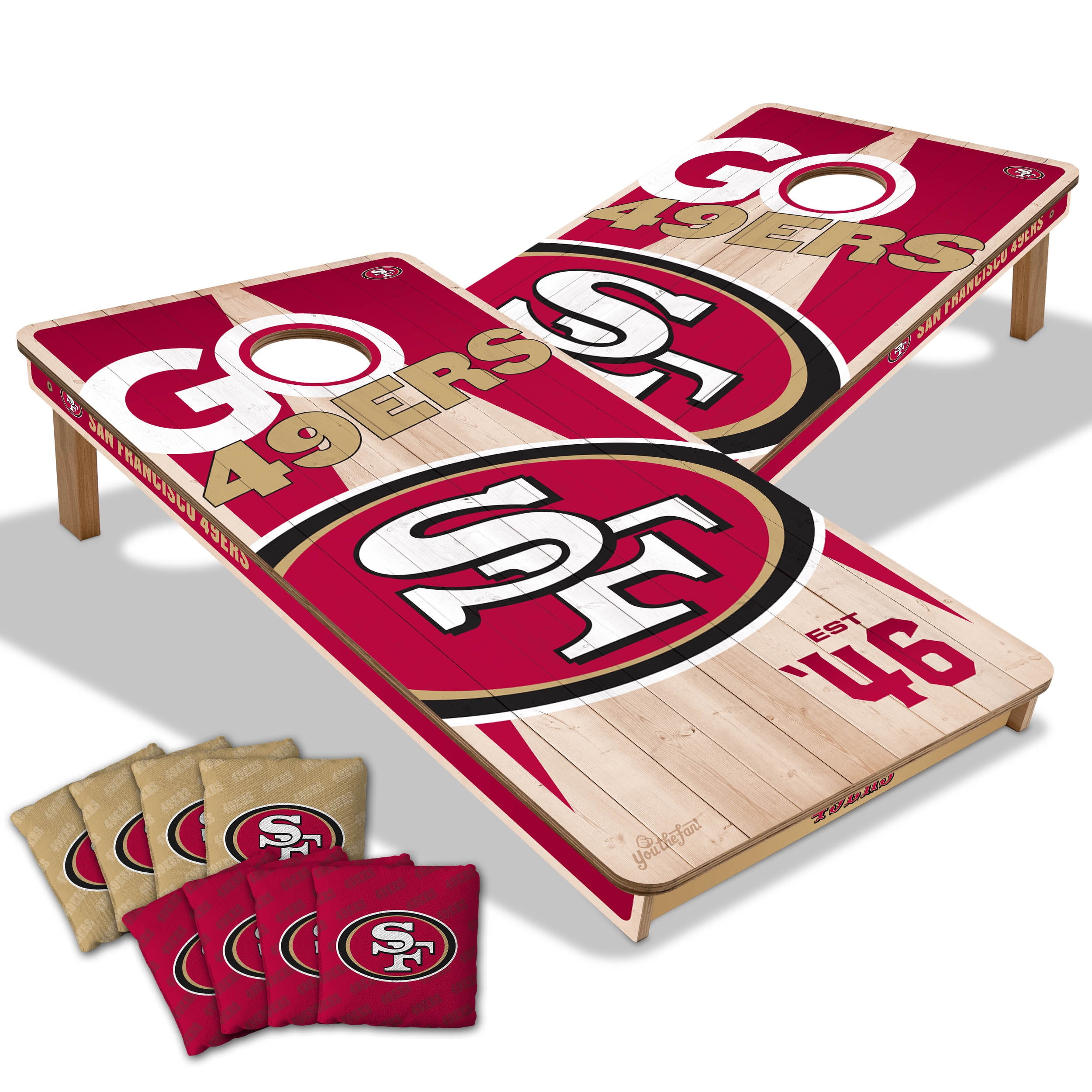 YouTheFan NFL San Francisco 49ers 2' x 4' Cornhole Game - Walmart.com