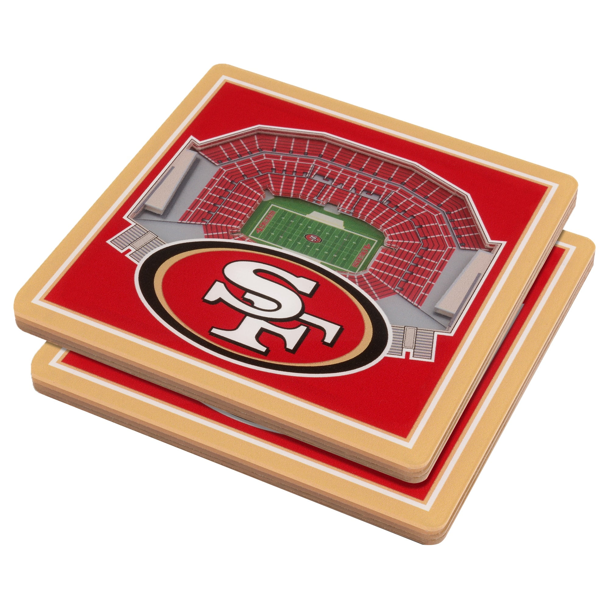 Red San Francisco 49ers 3D StadiumViews Coasters - Walmart.com