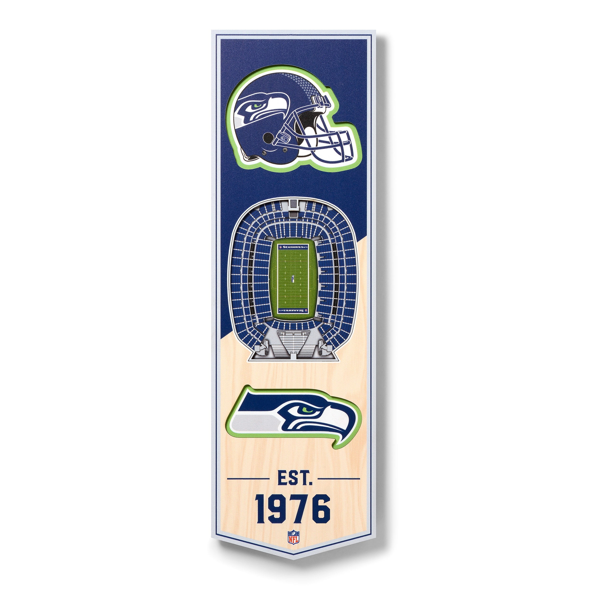 Seattle Seahawks 6'' x 19'' 3D StadiumView Banner - Walmart.com