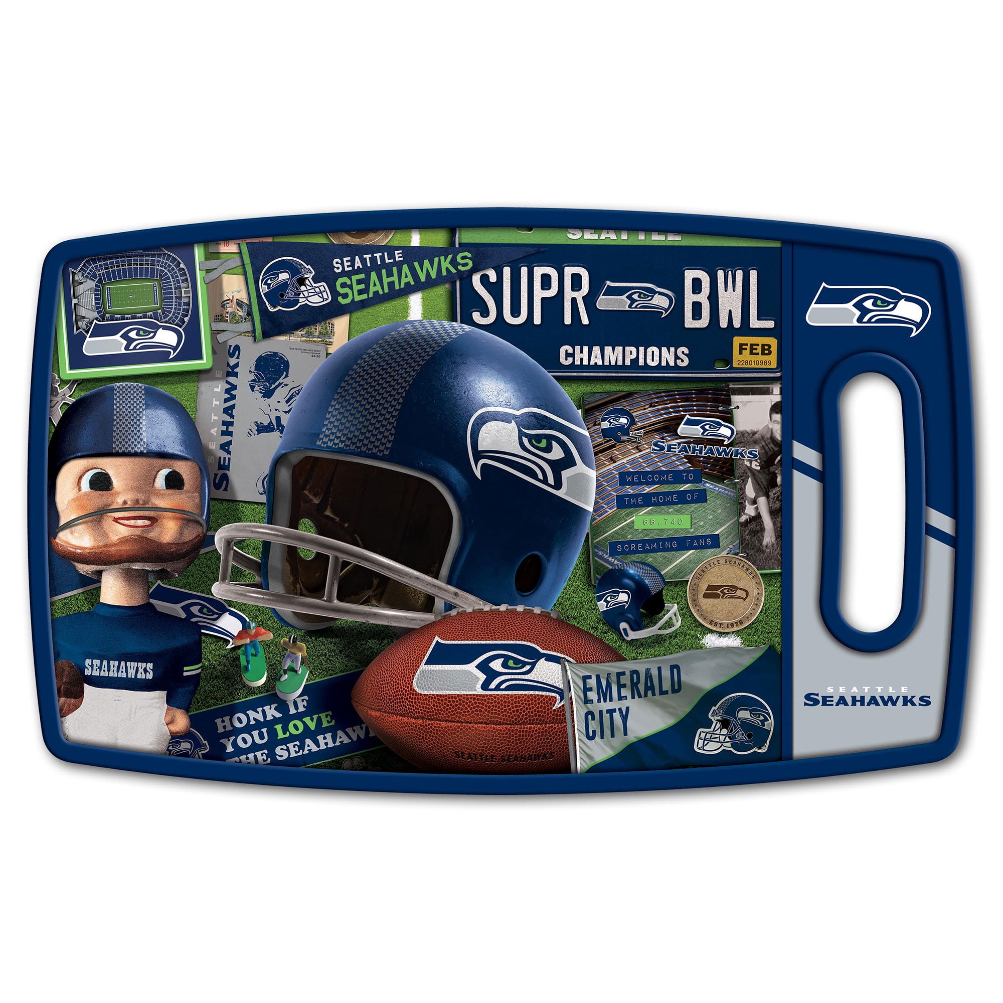IDNA Seattle Seahawks Retro Series Cutting Board - Walmart.com