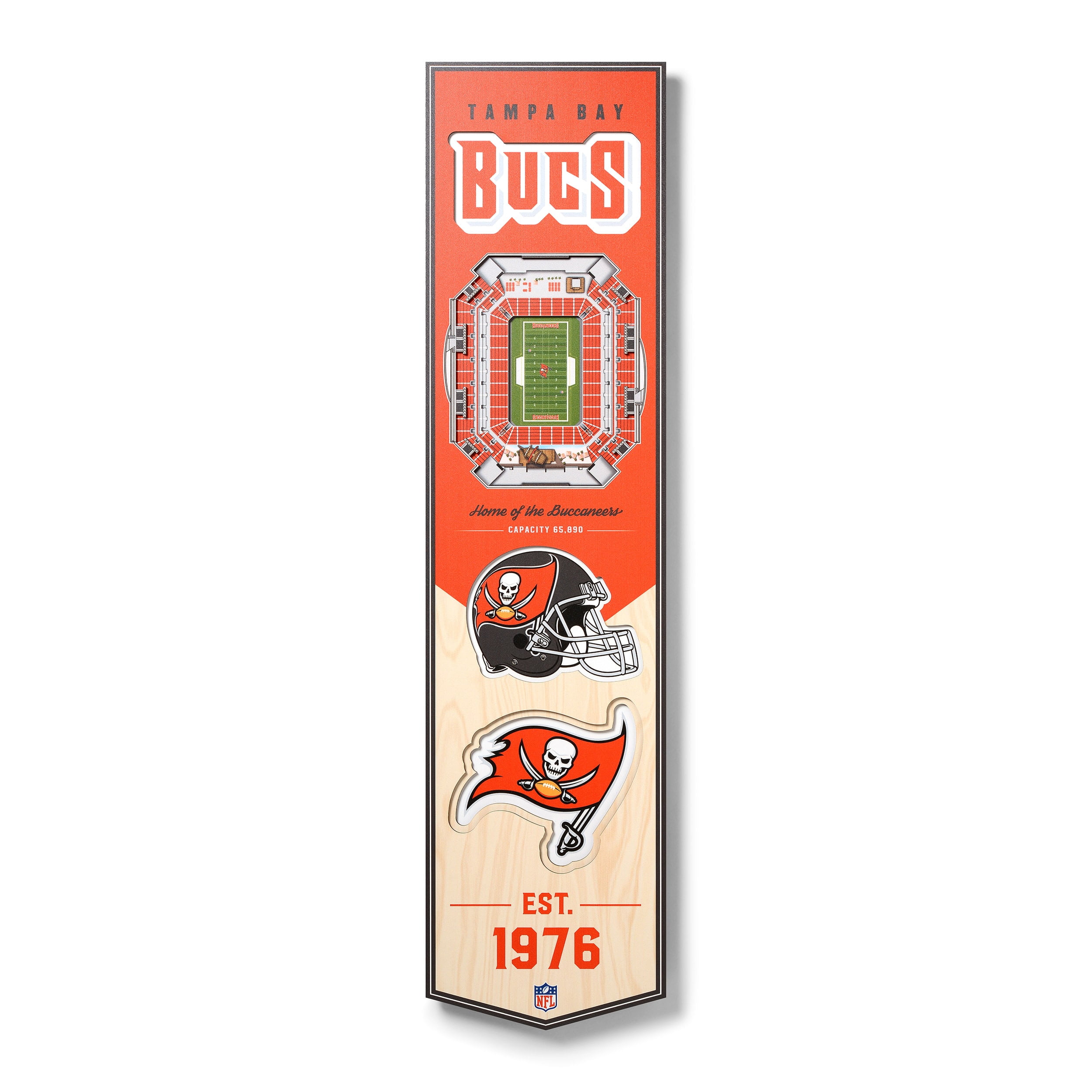 Tampa Bay Buccaneers 8'' x 32'' 3D StadiumView Banner - Walmart.com