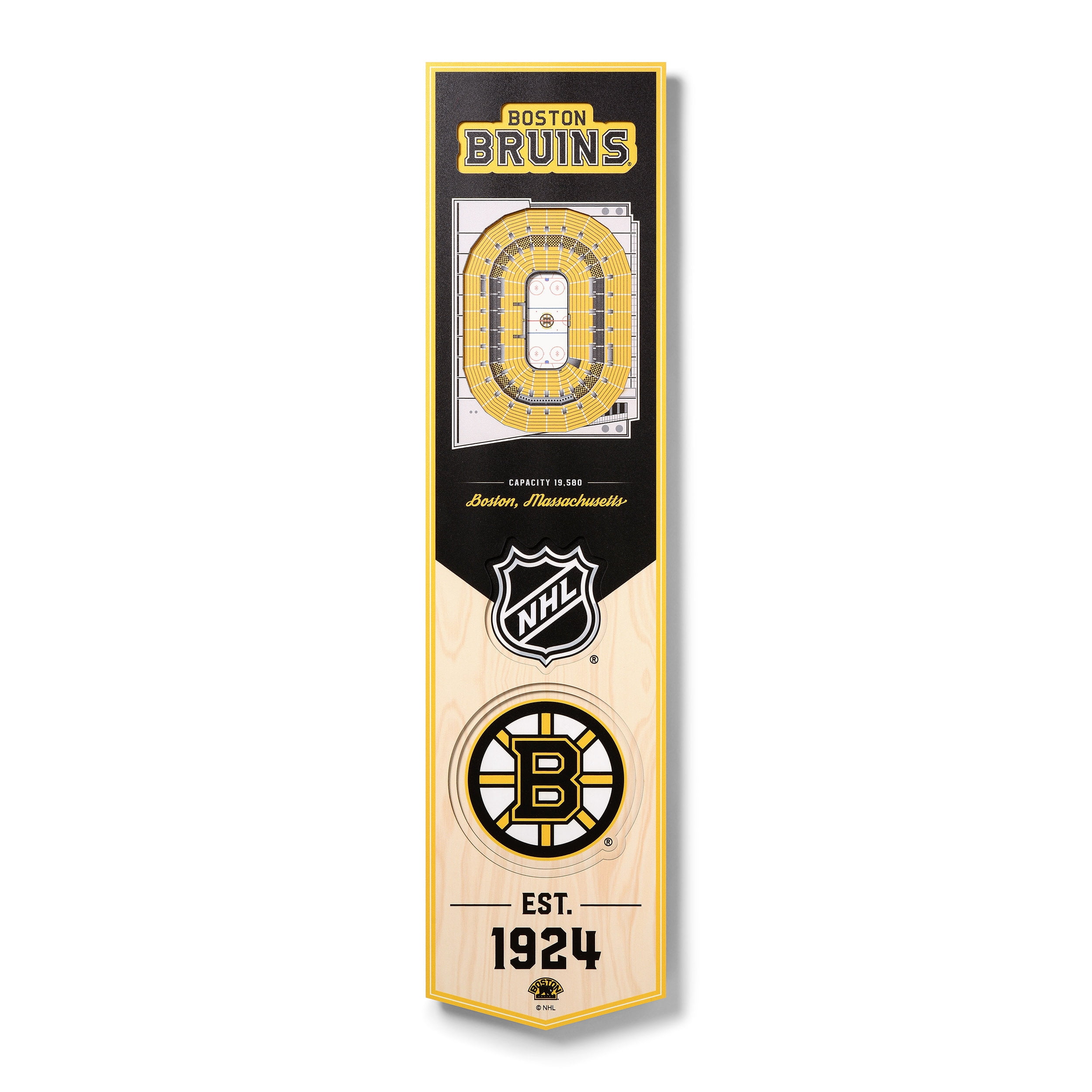 Boston Bruins 8'' x 32'' 3D StadiumView Banner - Walmart.com