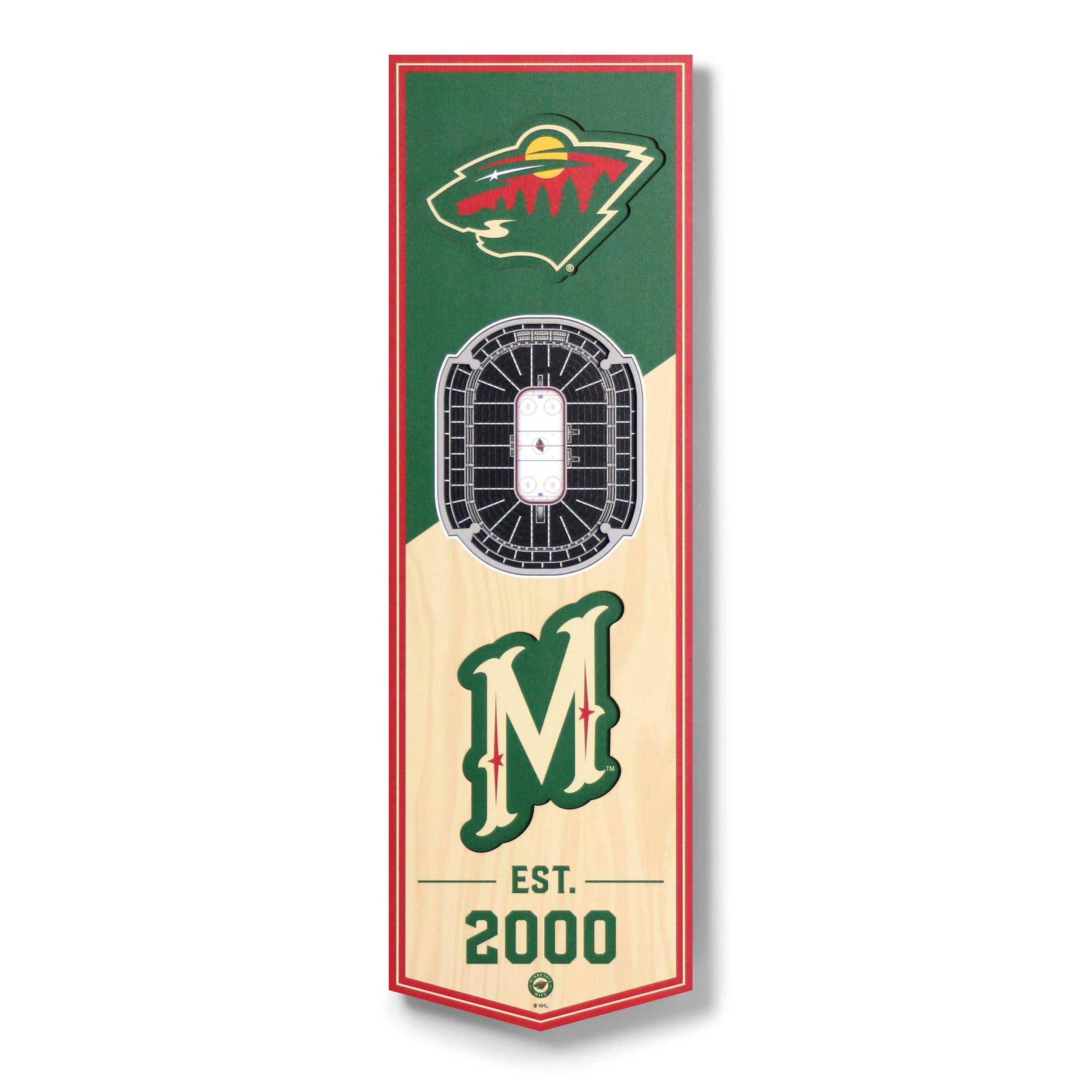 NHL Minnesota Wild 3D Stadium Banner - 6x19 Size - Walmart.com