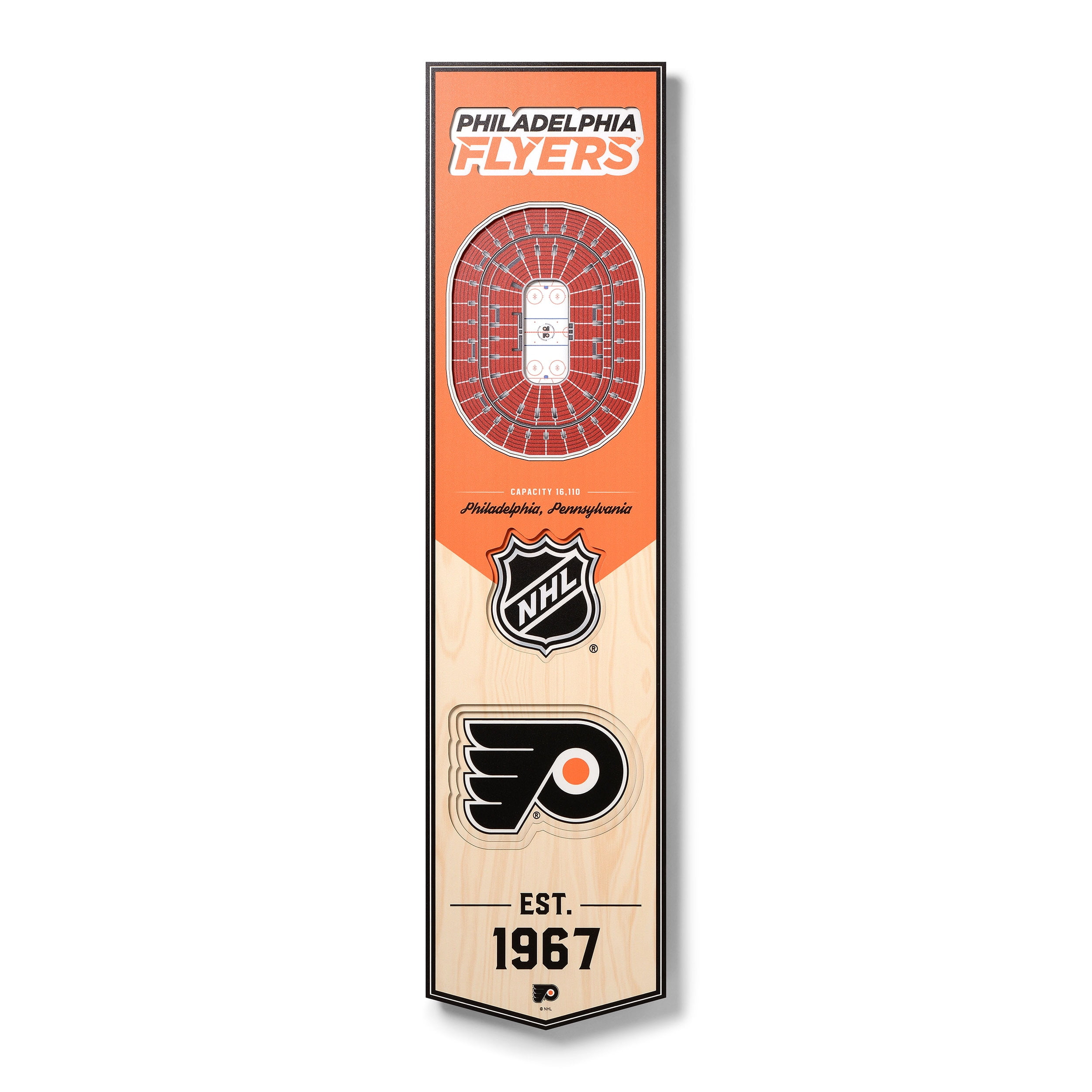 Flyers 8'' x 32'' 3D StadiumView Banner - Walmart.com