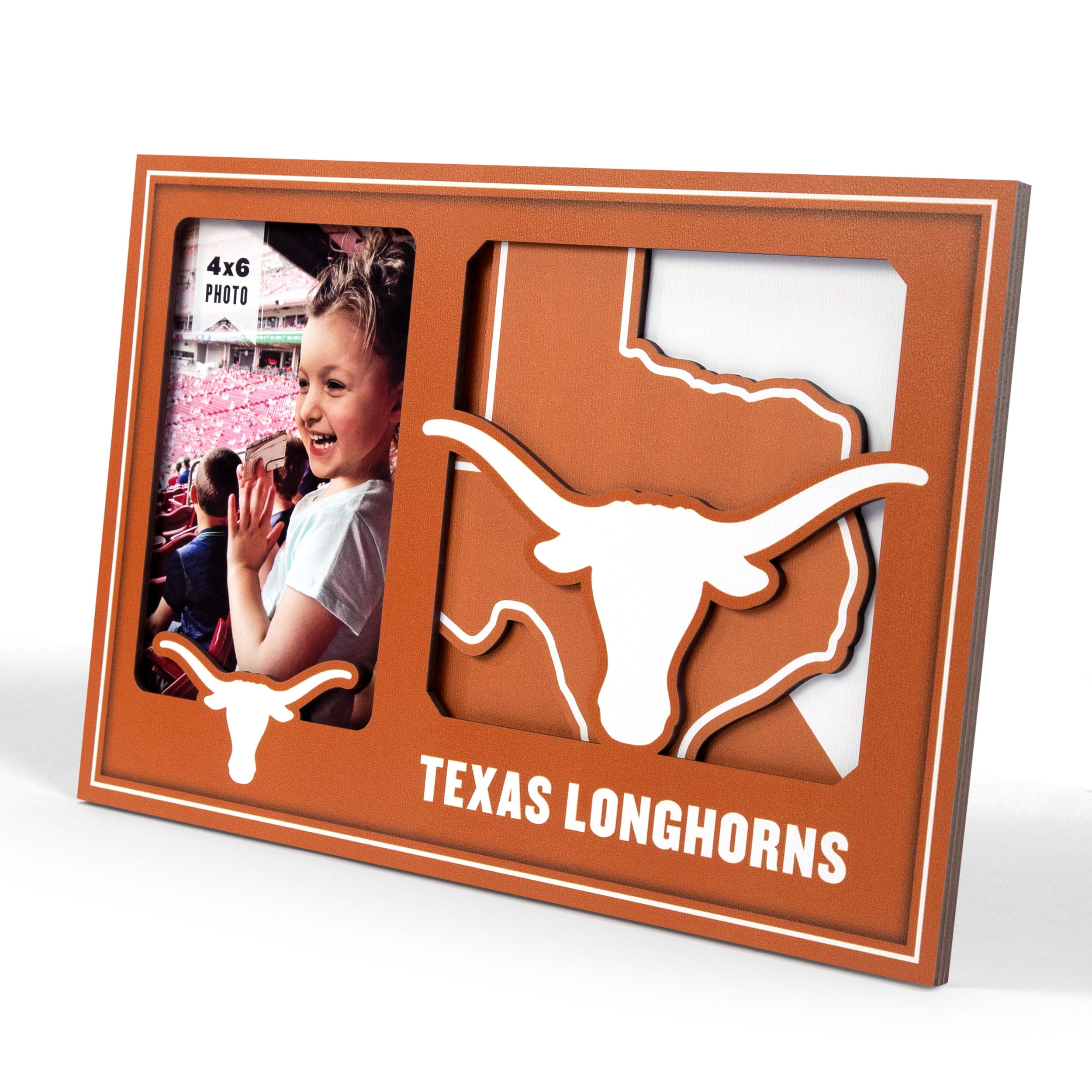 Texas Longhorns 3D Logo Picture Frame - Walmart.com