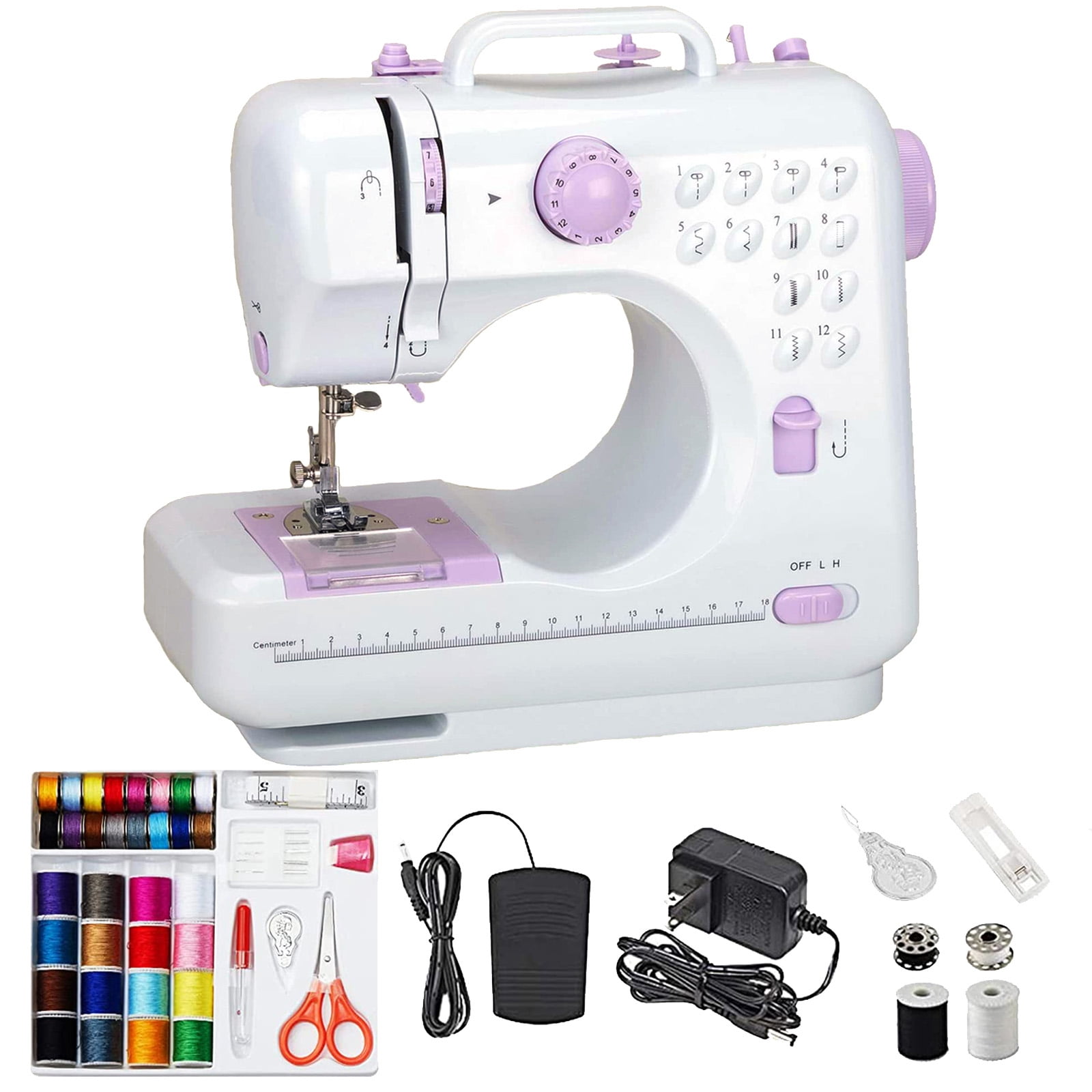 YouYeap Beginner's 12-Stitch Multi-Functional Automatic Electric Home ...
