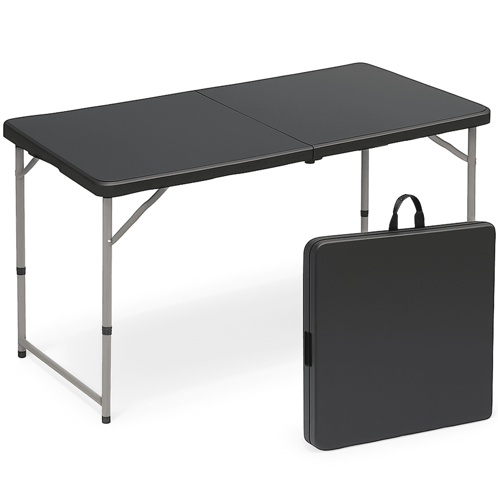 YouYeap 4 Foot Folding Table Black - Walmart.com