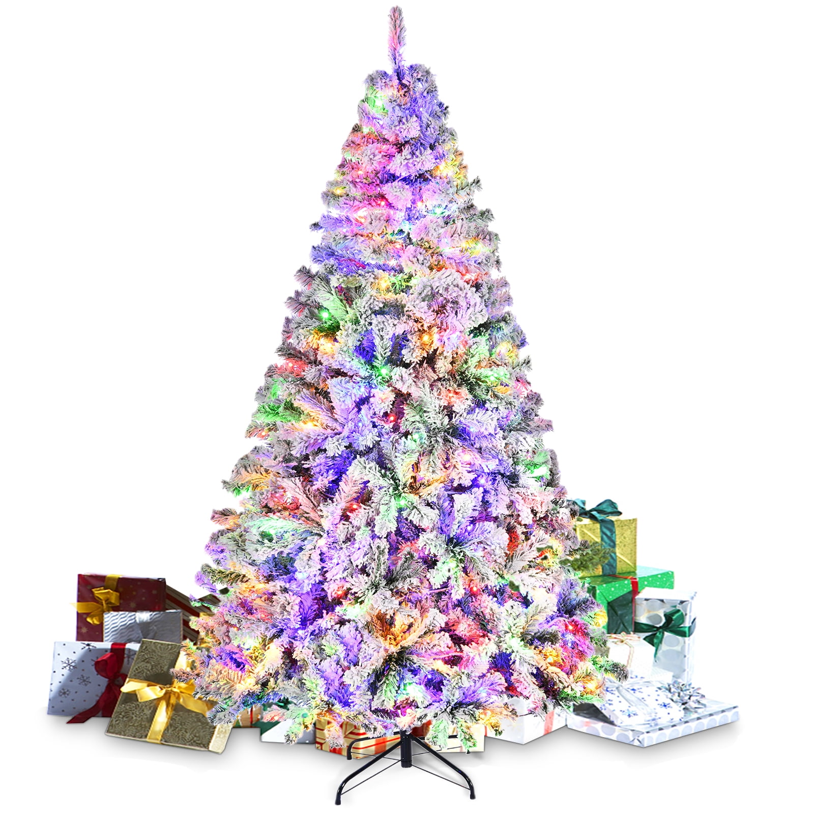 SUGIFT 6ft Prelit Christmas Tree with Color Changing Lights for Home ...