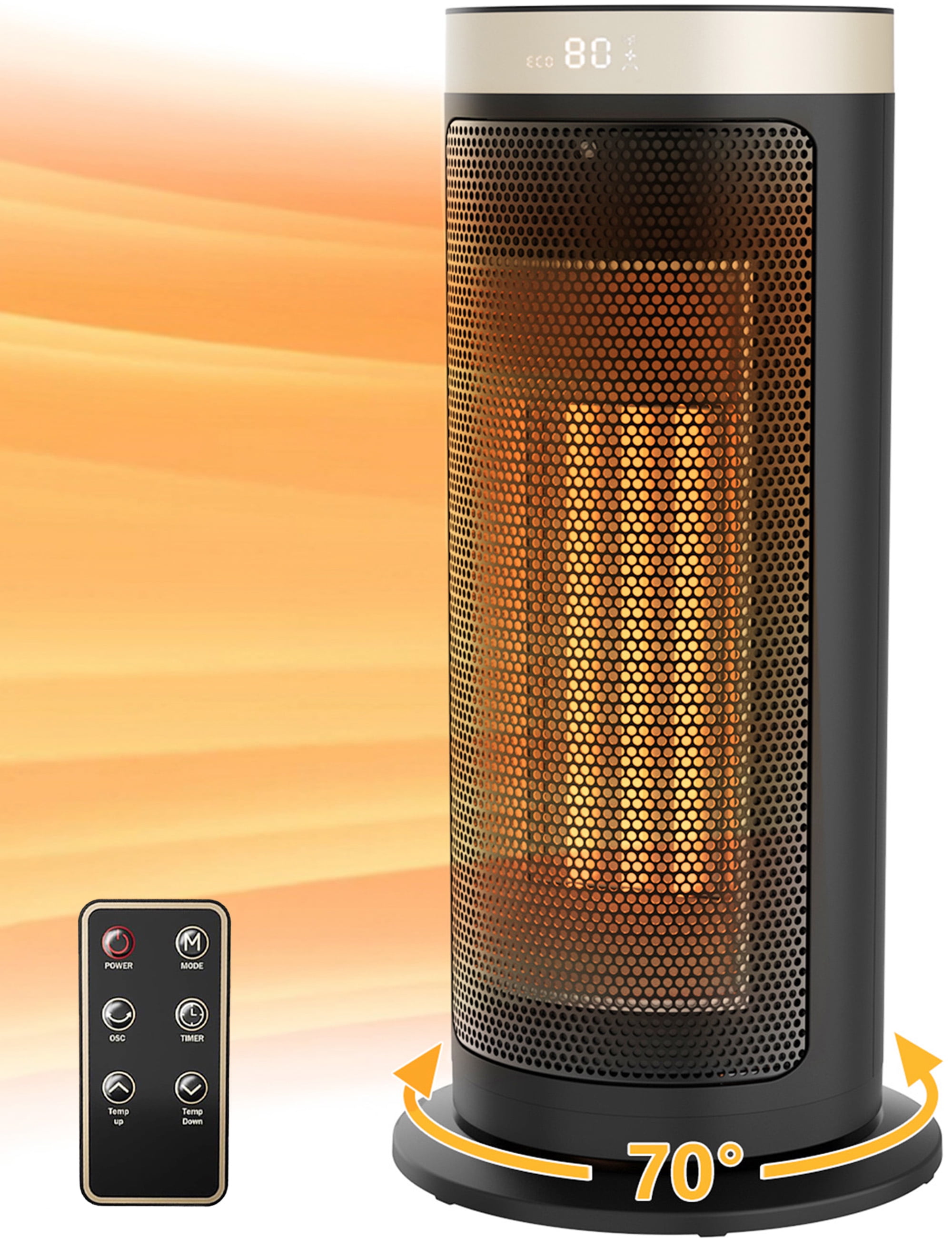 YouYeap Space Heater 1500W 16in Portable New Electric Heaters for ...