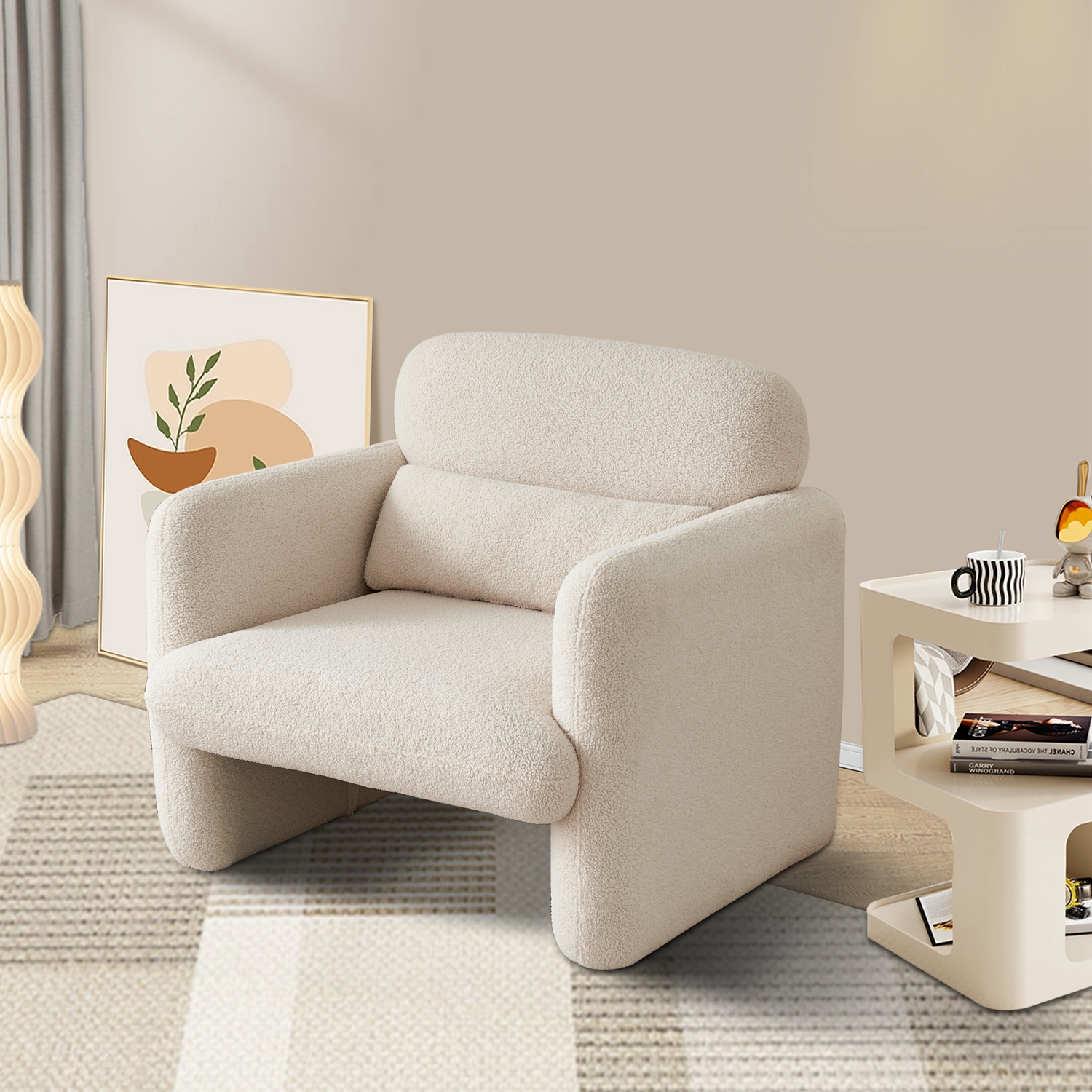 Dazone Modern Accent Chair Single Sofa Comfy Upholstered Arm Chair ...