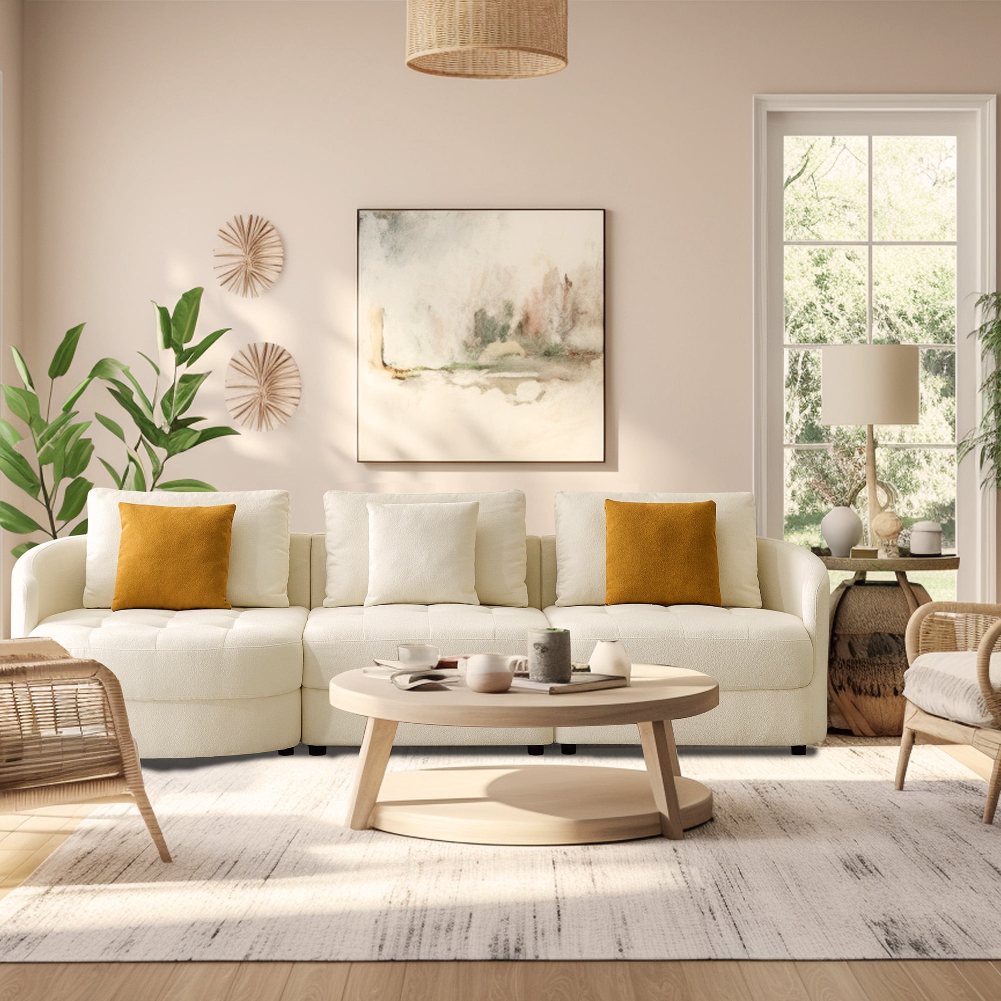 Ashley Hodan Polyester Sofa Chaise In Marble | Baci Living Room