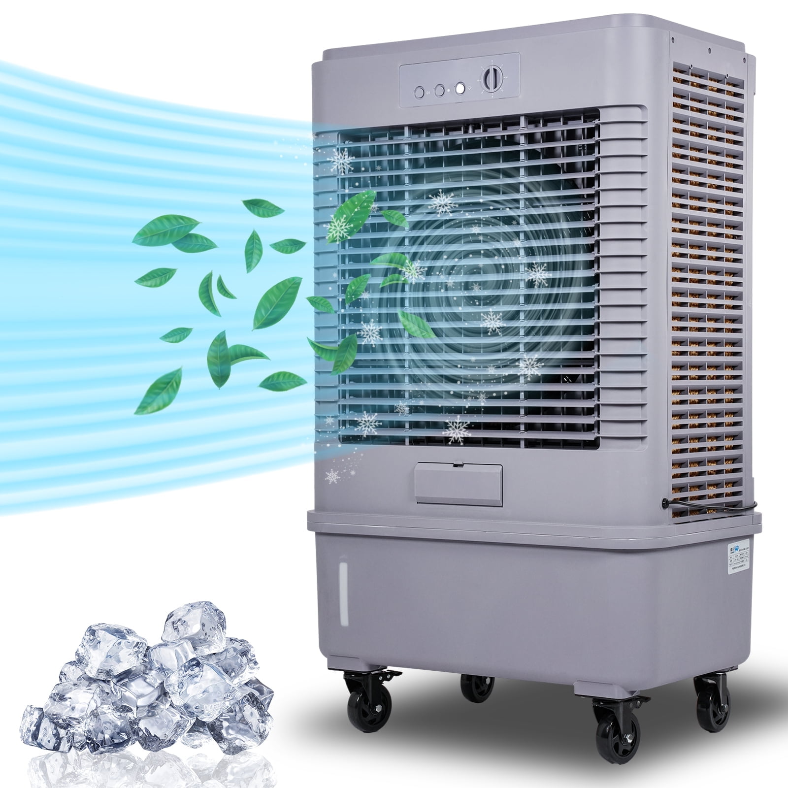 YougetTech 53" Evaporative Air Cooler 7 Speeds, 20 Gal Tank, 90°Oscillation, 400W 75L Swamp Air ...